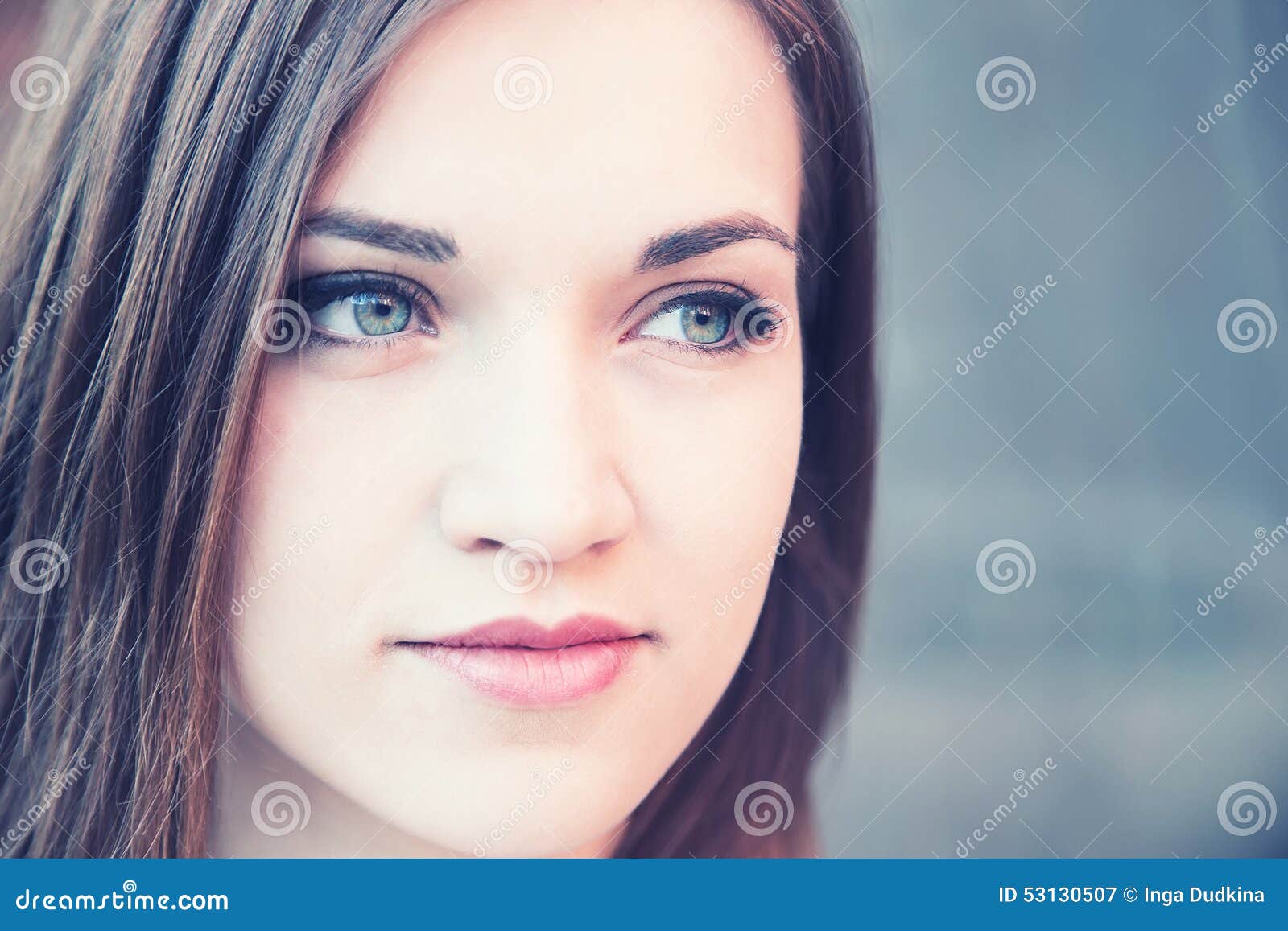 Serious young woman stock image. Image of closeup, sensual - 53130507