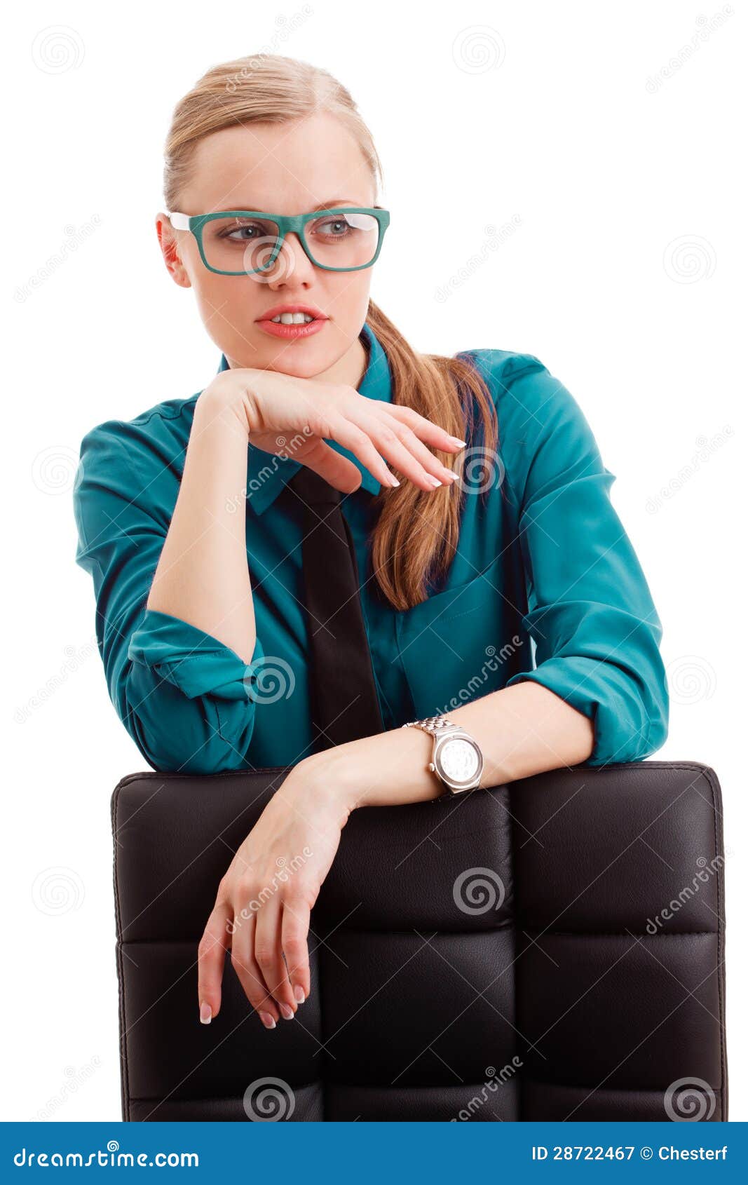 Seriously Businesswoman Over White Stock Image - Image of lifestyle ...