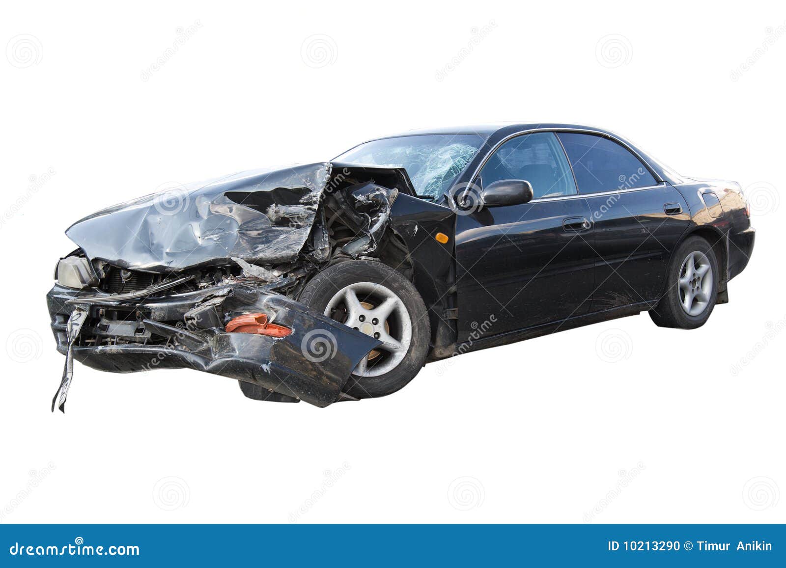 Seriously Damaged Car Stock Photo - Image: 10213290