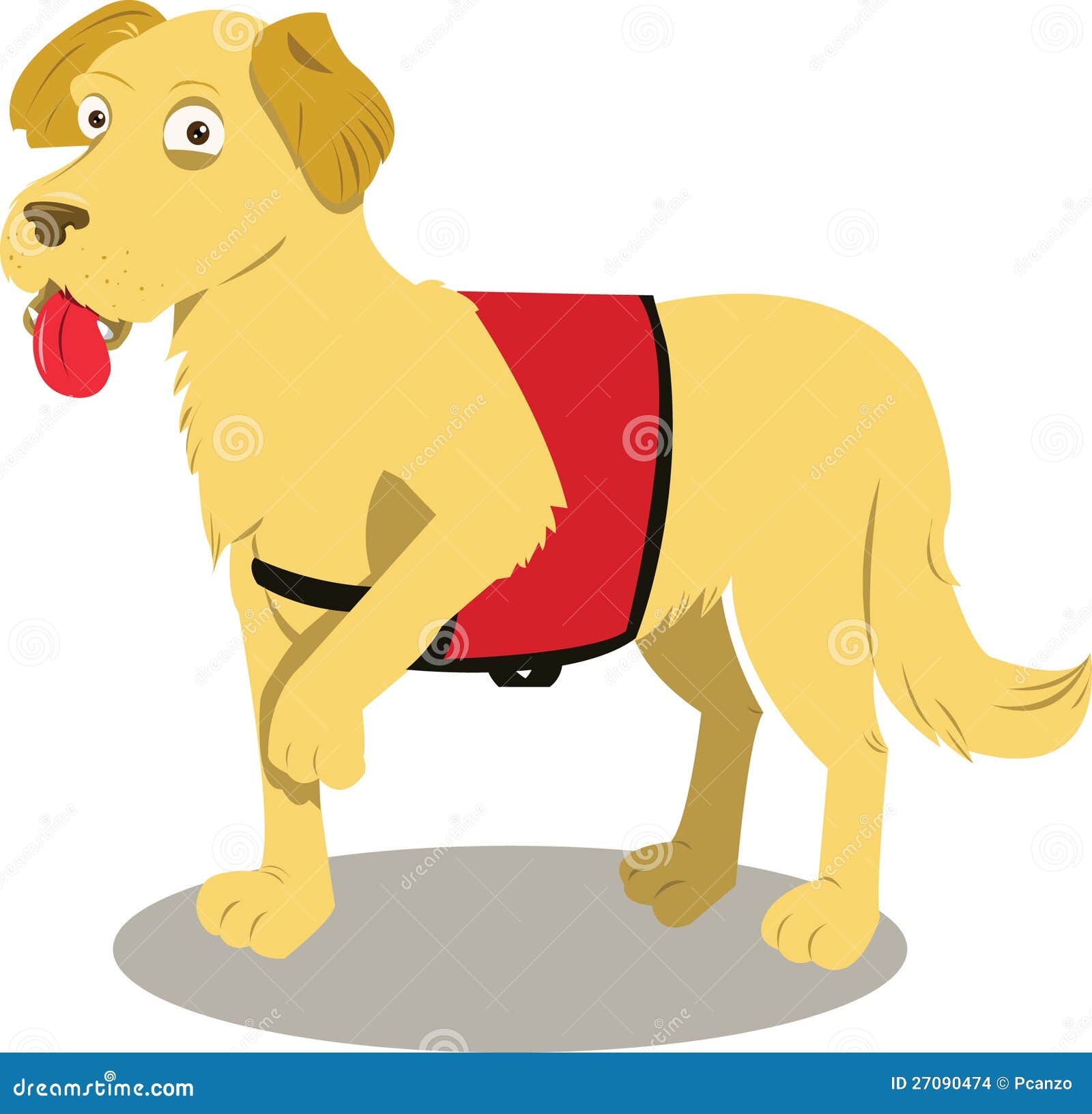Service Dog stock vector. Illustration of equipment, service - 27090474