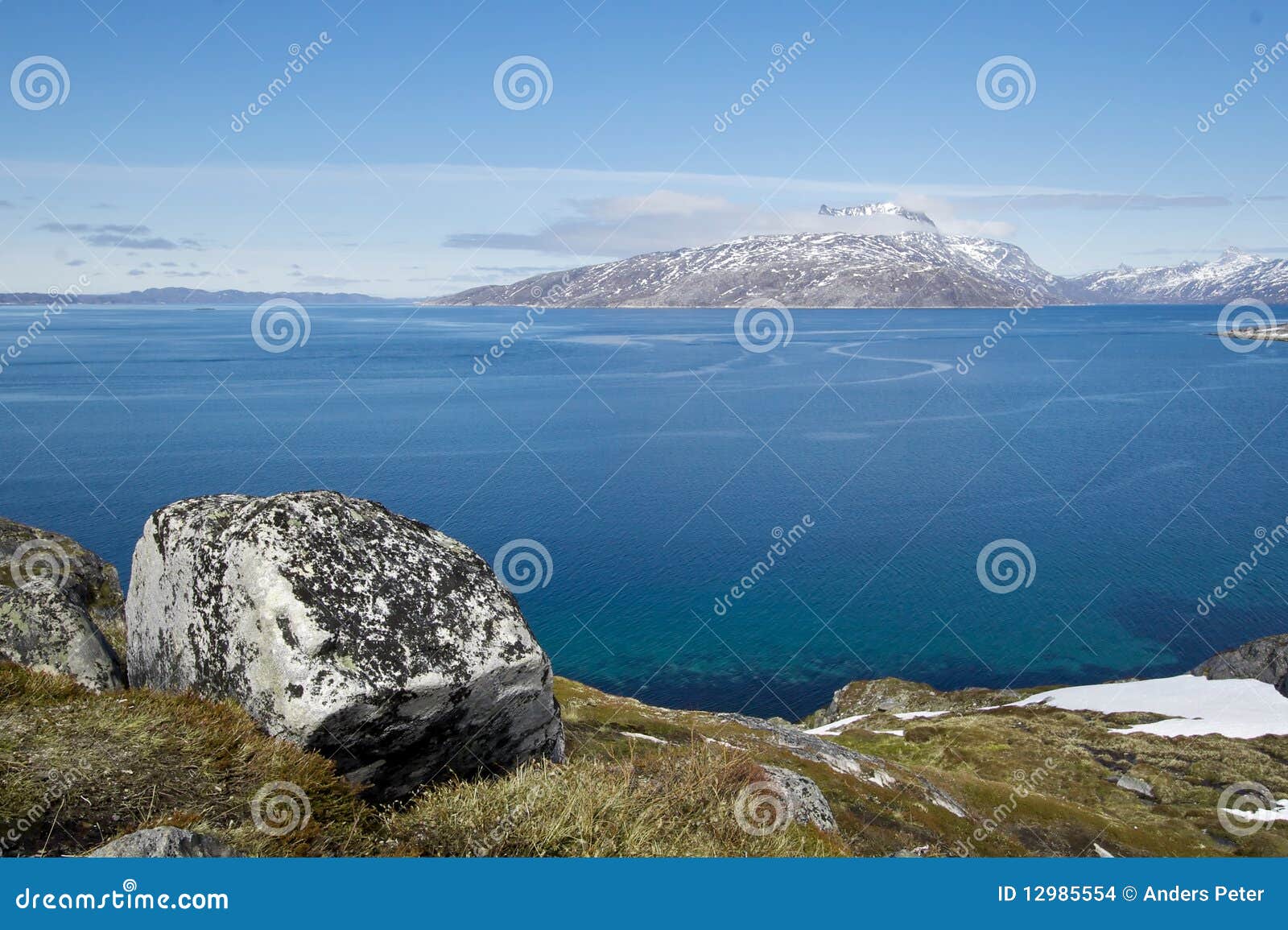 Sermitsiaq mountain stock photo. Image of nuuk, ocean - 12985554
