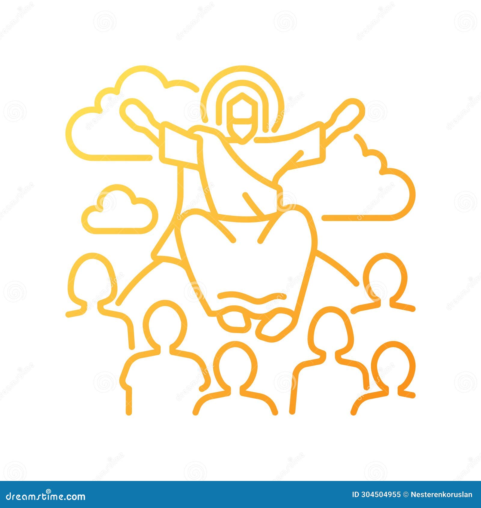 Disciples Line Icons Collection. Faithful, Devoted, Follower, Believer ...