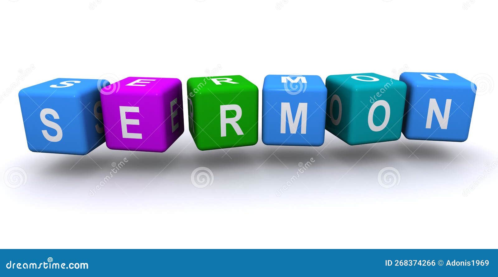 Sermon Word Block On White Stock Photography | CartoonDealer.com #268374266
