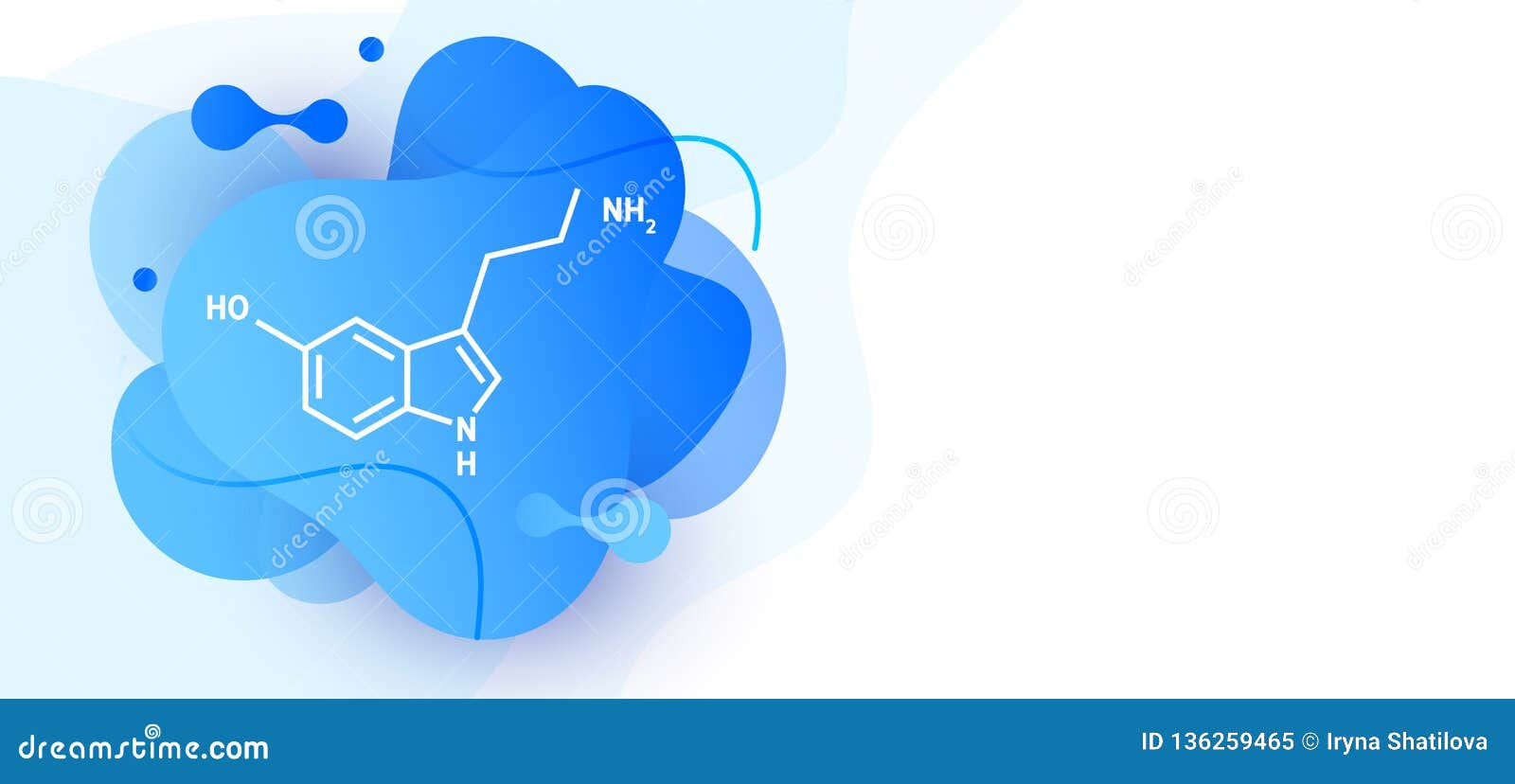 Serotonin Hormone Structural Chemical Formula Stock Vector ...