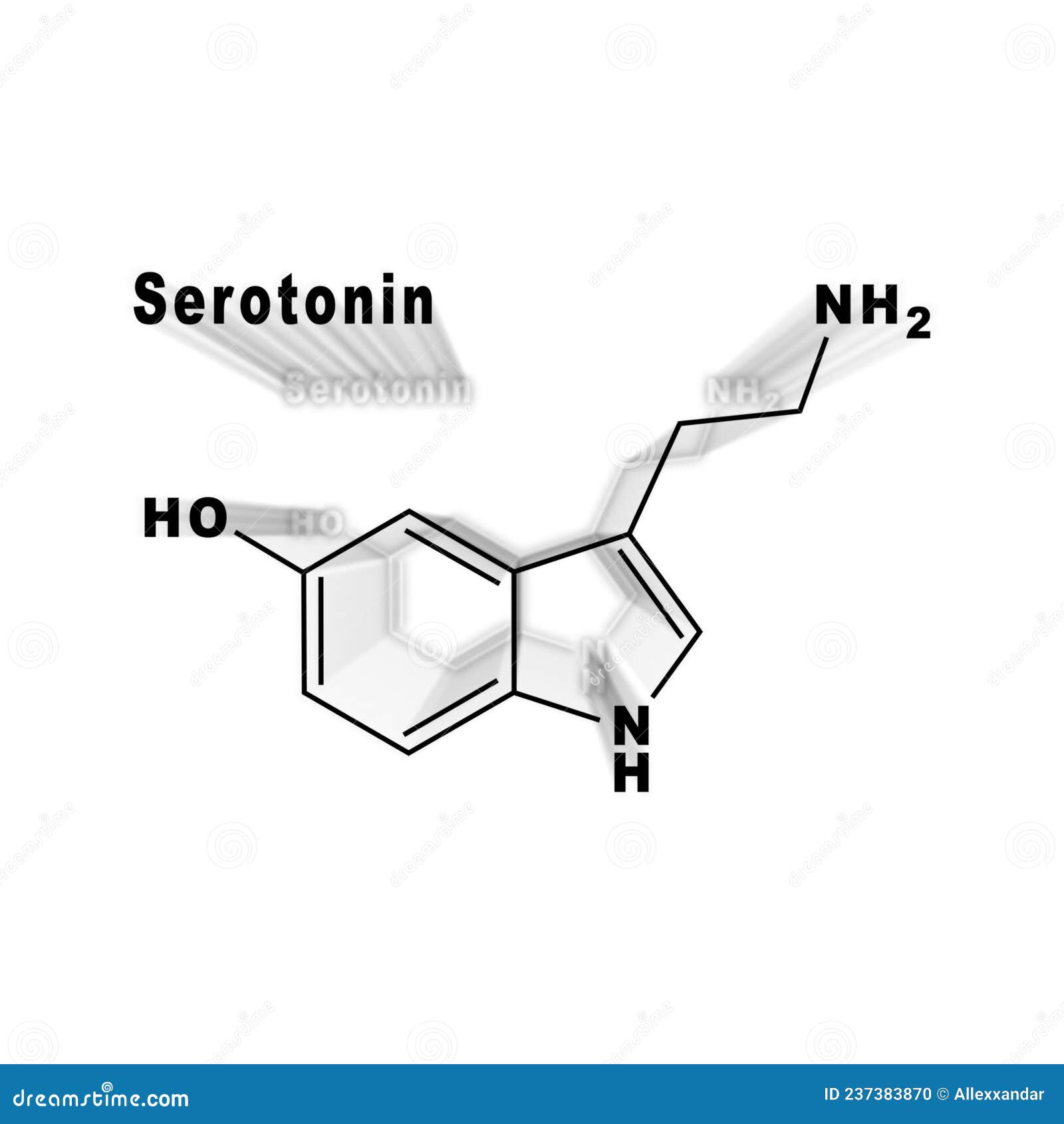 Serotonin Hormone Structural Chemical Formula Stock Illustration ...