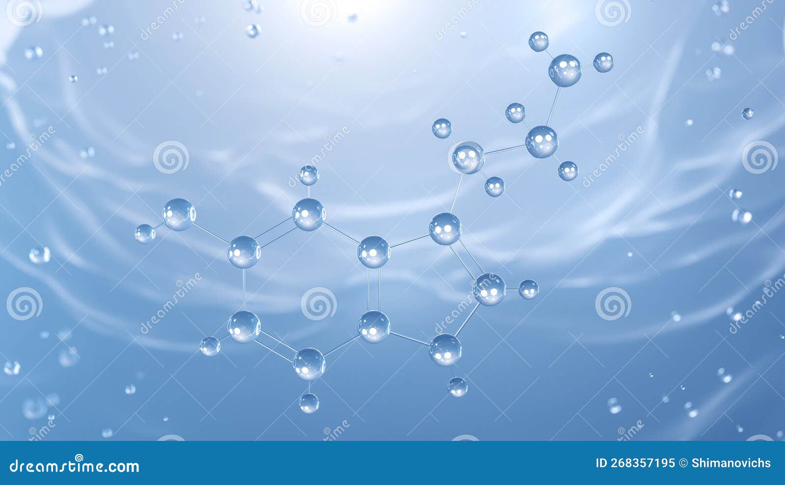 Serotonin Molecular Structure, 3d Model Molecule, C10h12n2o, Structural ...