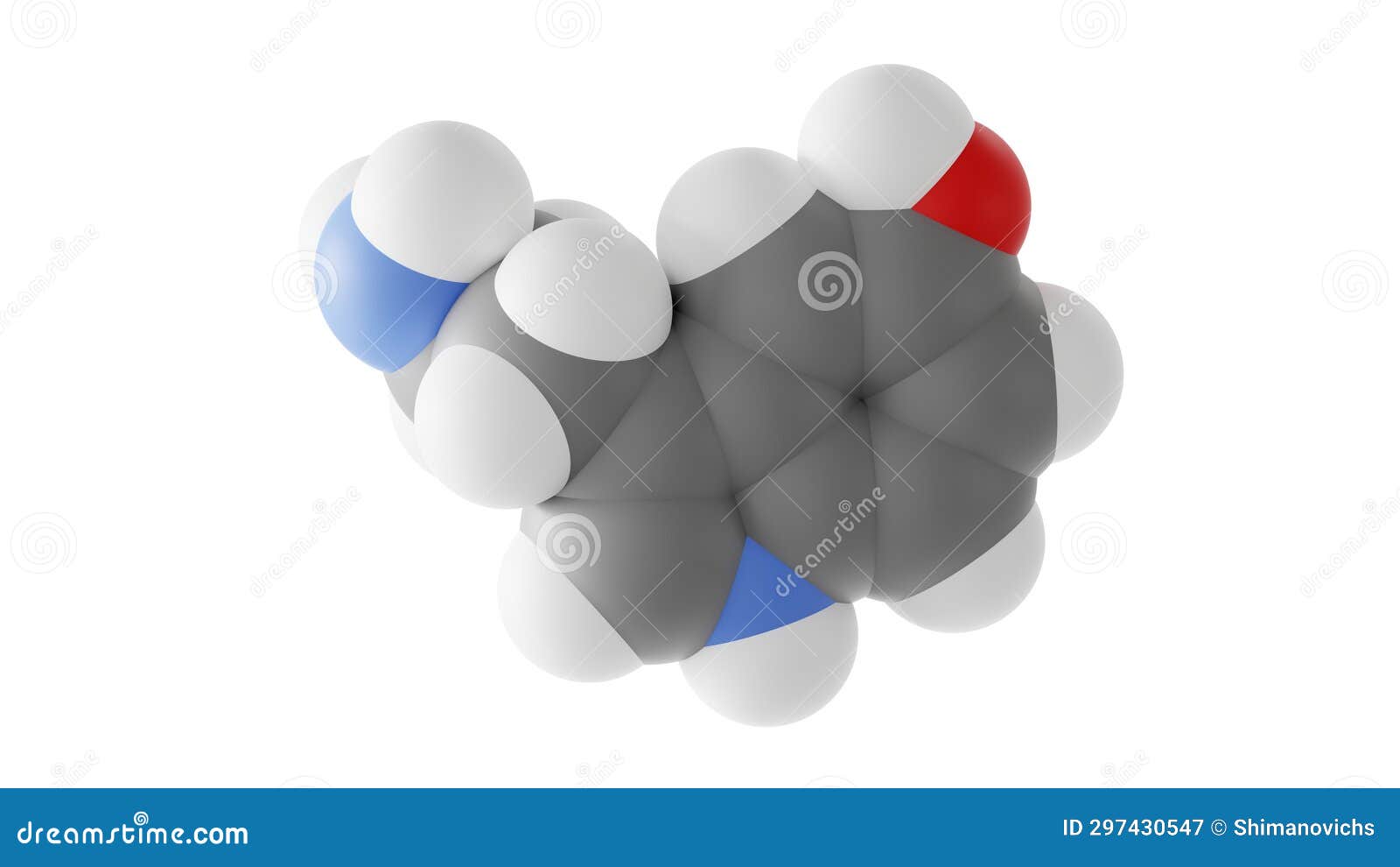 Serotonin Molecule, Monoamine Neurotransmitter, Molecular Structure ... Serotonin Molecule, Monoamine Neurotransmitter, Molecular Structure ...