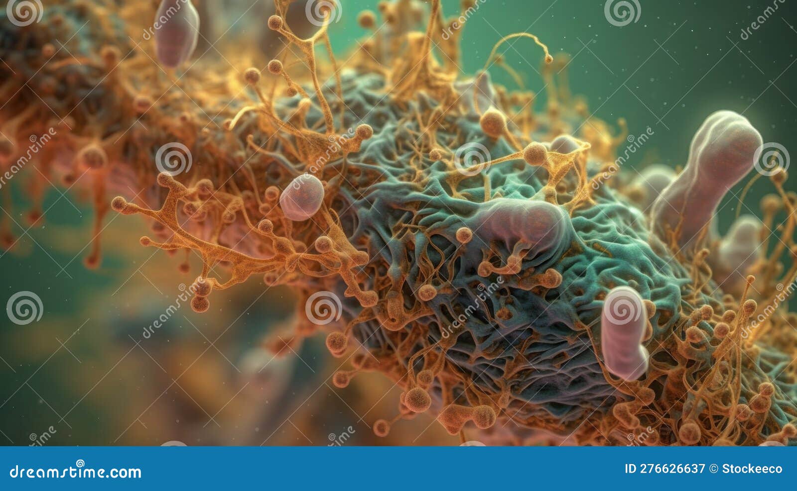 Serotonin Receptor Communication Under Microscope Stock Illustration ...