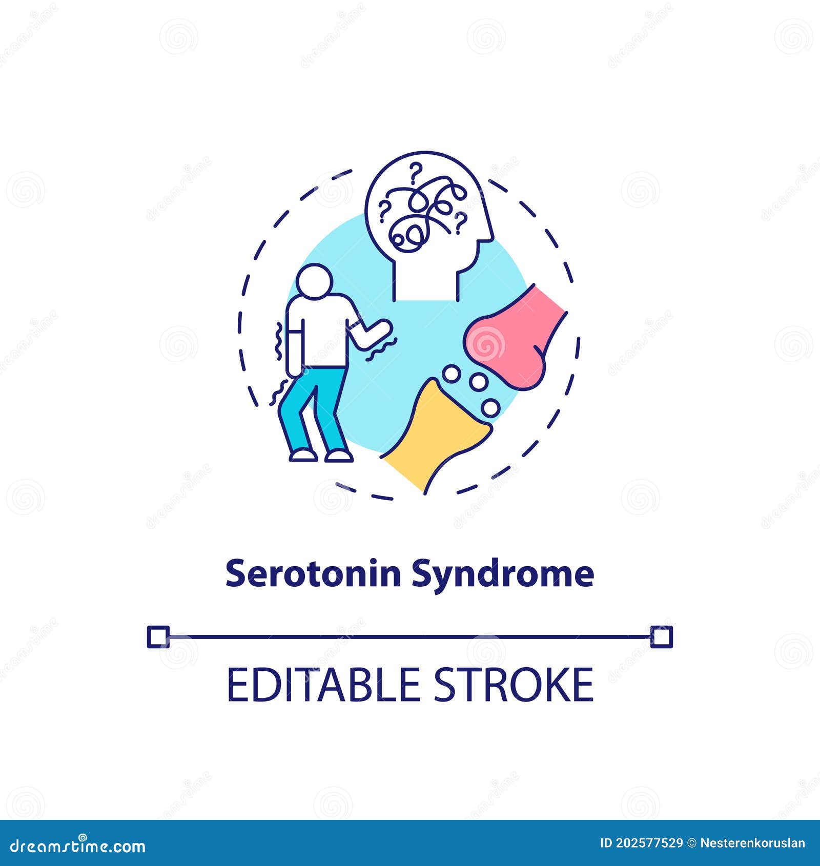 Serotonin Syndrome Vector Illustration With Medical Labeled Symptoms ... Serotonin Syndrome Vector Illustration With Medical Labeled Symptoms ...