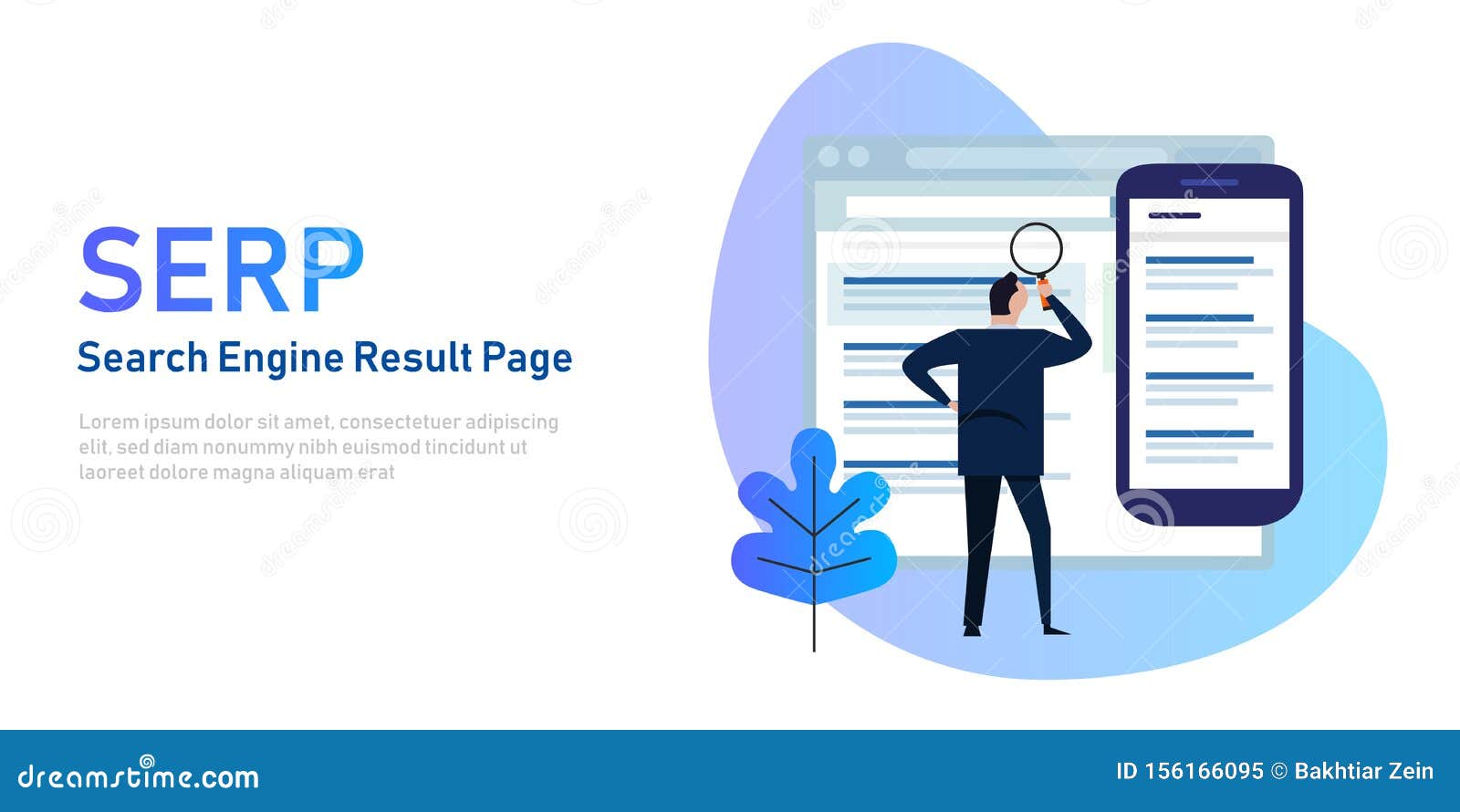 SERP Search Engine Result Page on Screen and Mobile Device. Stock ...