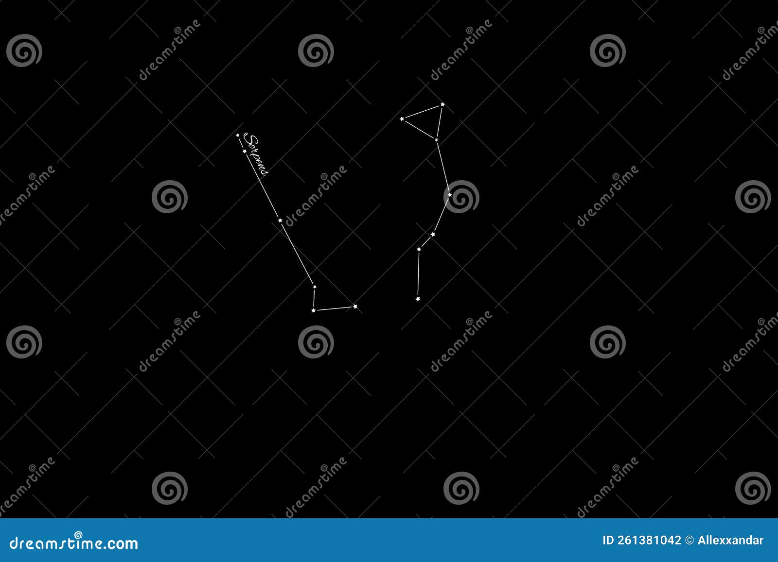 Serpens Constellation Cluster of Stars Serpent Snake Constellation ...