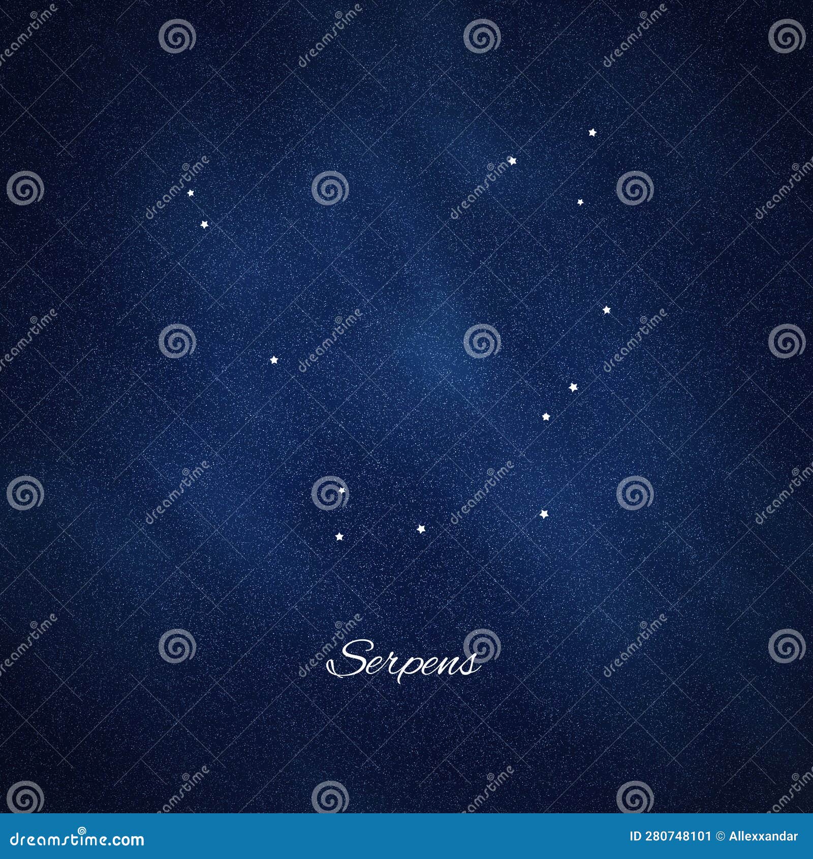 Serpens Constellation, Cluster of Stars, Serpent, Snake Constellation ...