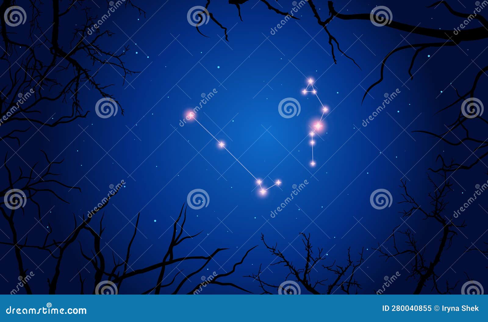Constellation Serpens Cartoon Vector | CartoonDealer.com #303656973