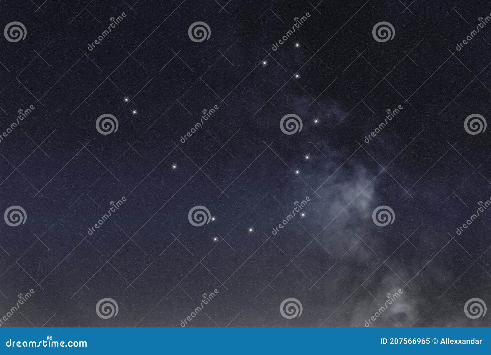 Serpens Star Constellation, Night Sky, Cluster of Stars, Deep Space,Â ...