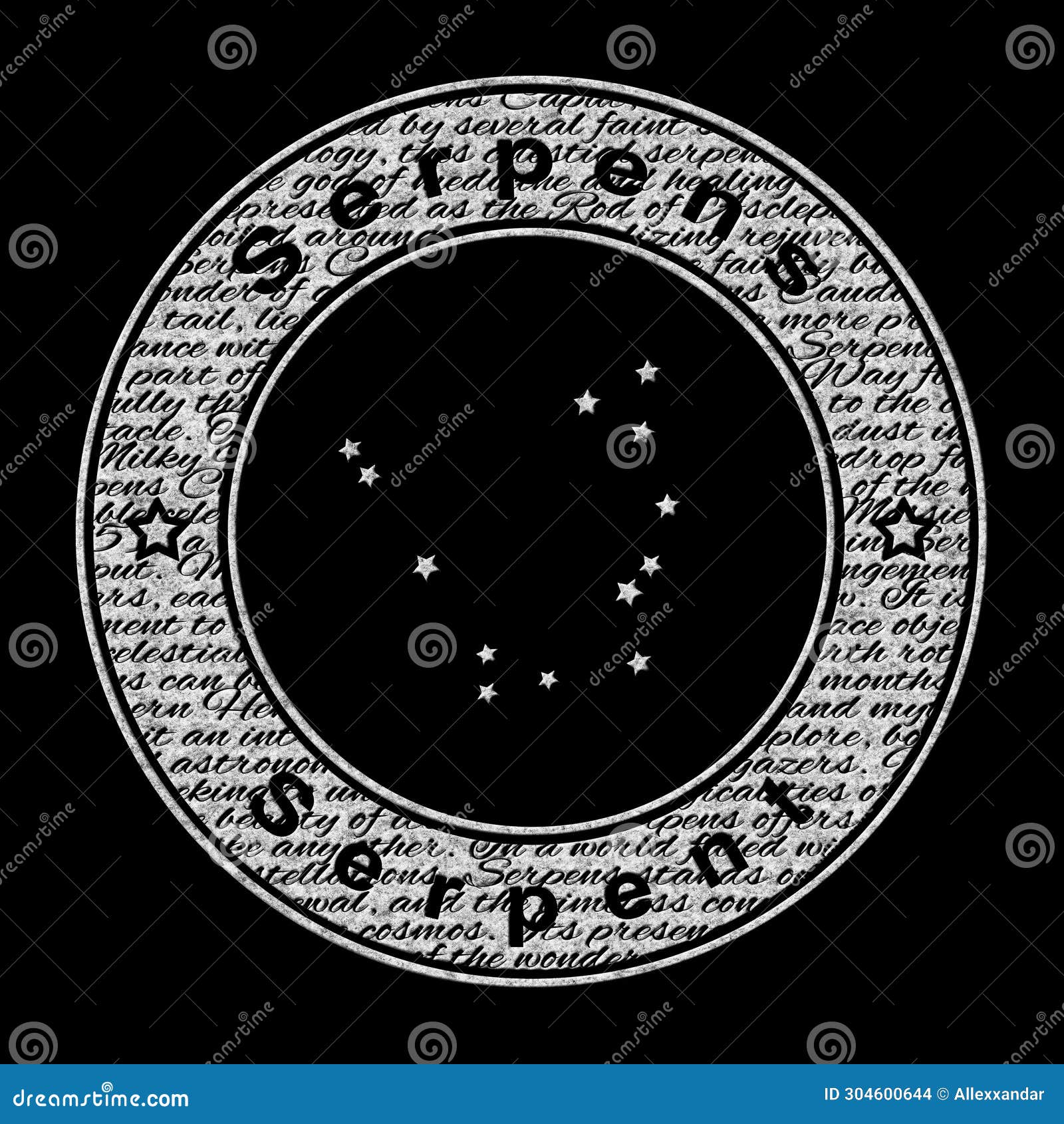 Serpens Star Constellation, Serpent, Snake Constellation Stock Photo ...