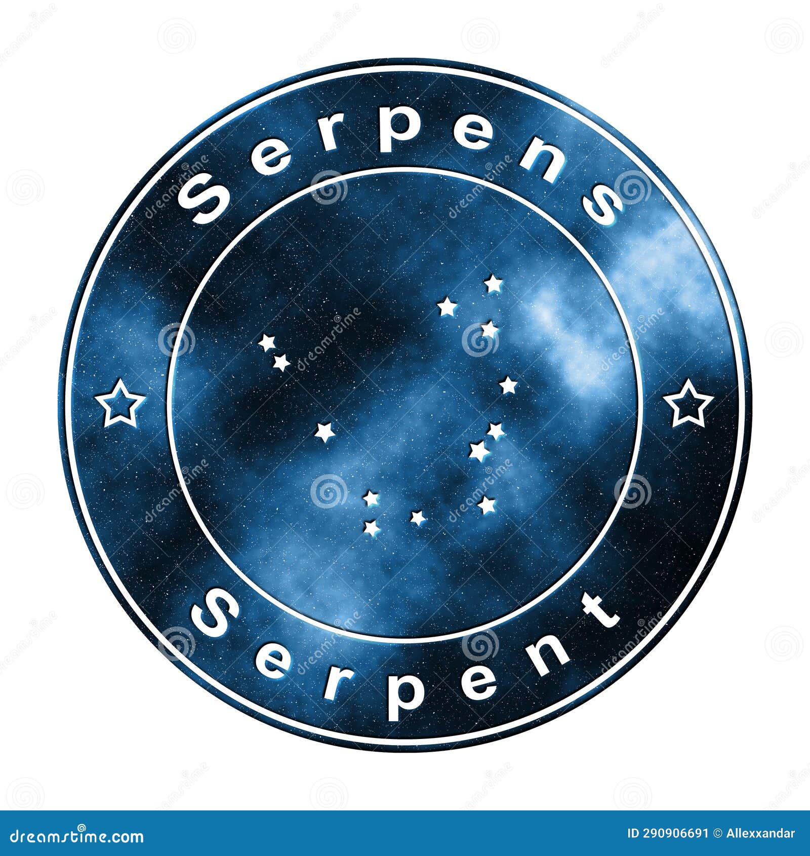 Serpens Star Constellation, Serpent, Snake Constellation Stock ...