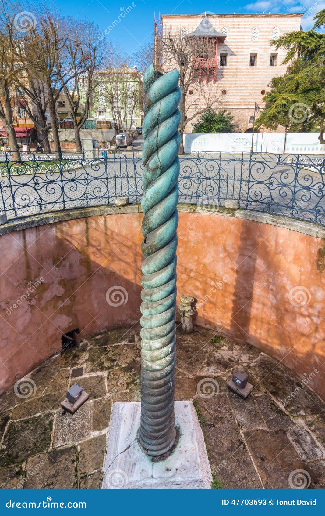 The Serpent Column And Obelisk Of Thutmosis III Stock Image ...