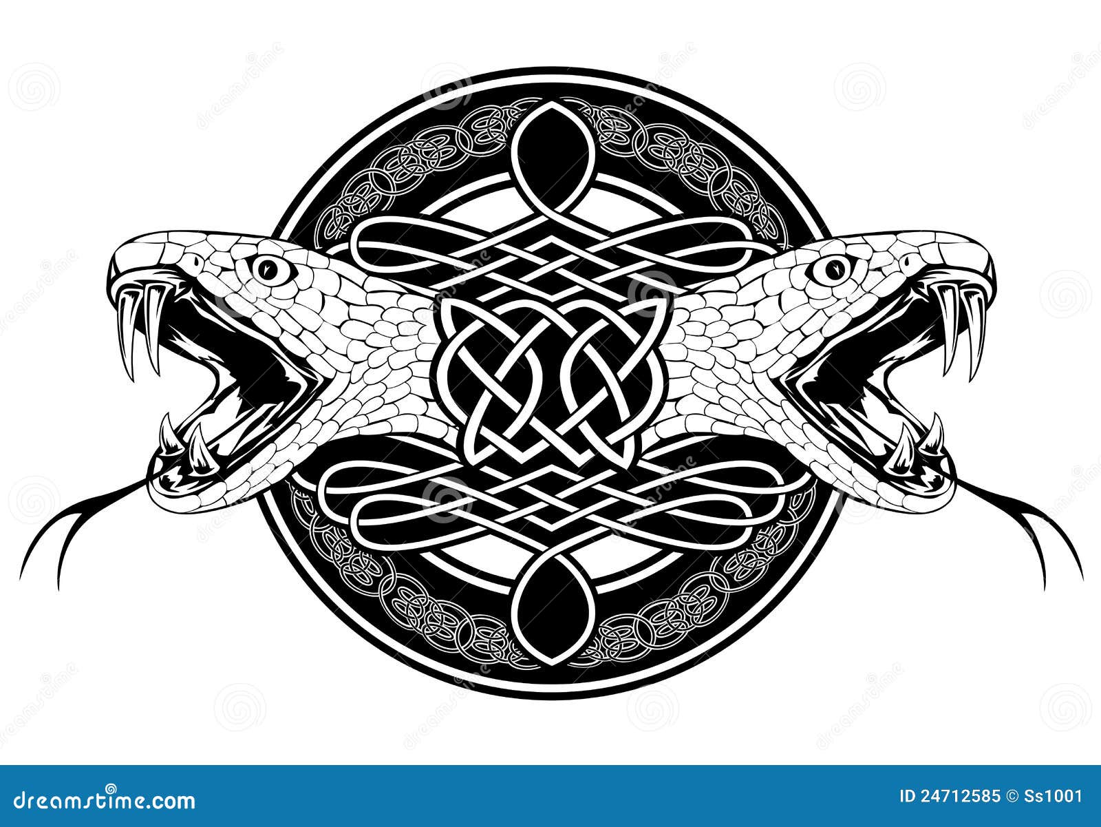 Serpent Et Configurations Celtiques Illustration de Vecteur ...