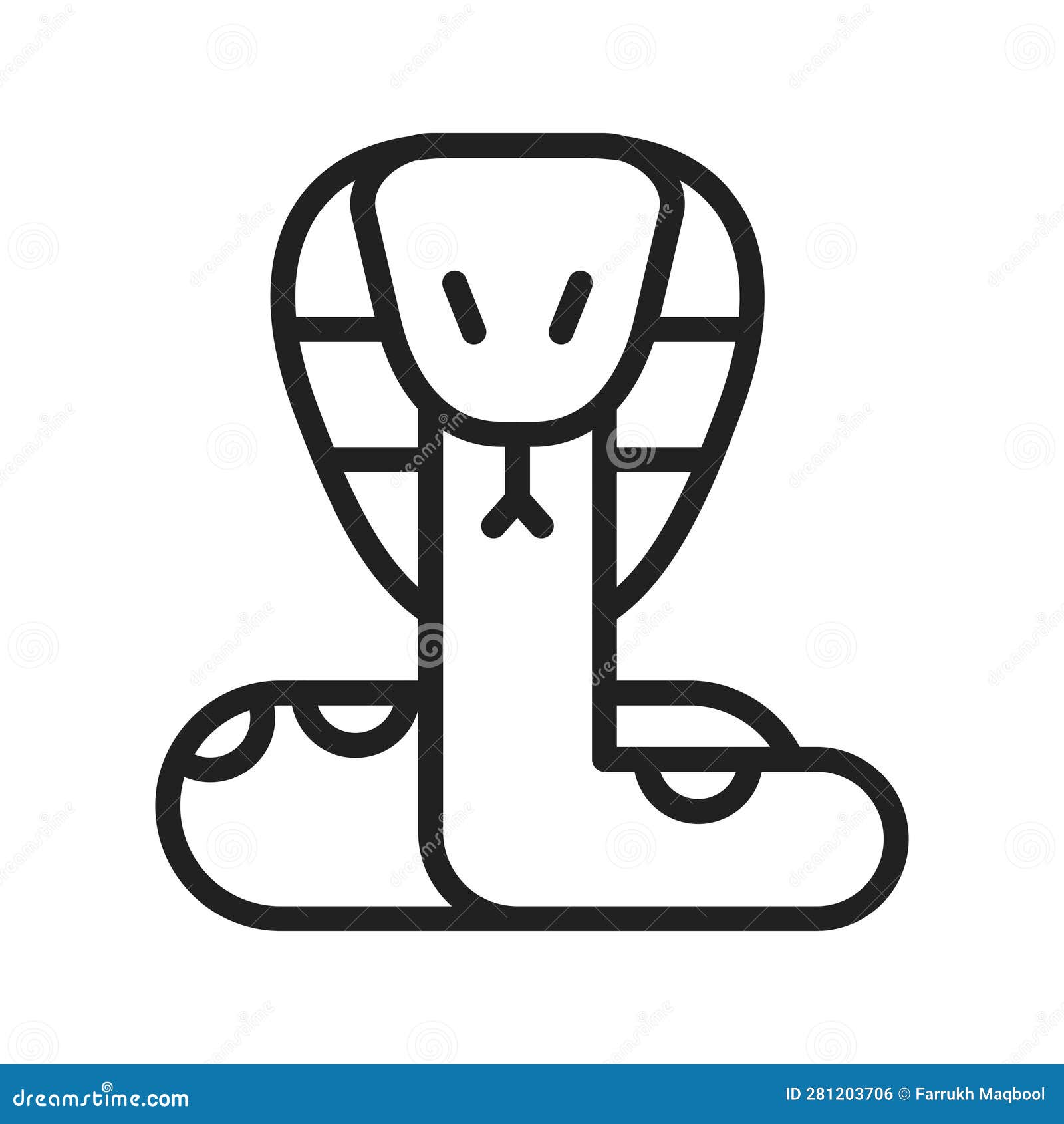 Serpent Icon Image. stock vector. Illustration of line - 281203706