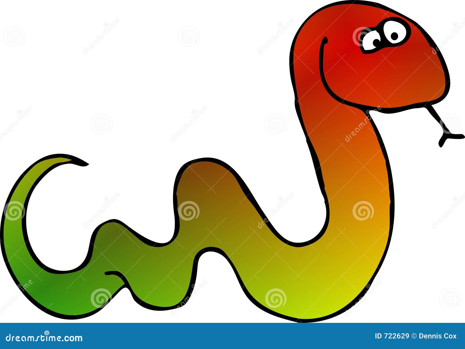 Serpent multicolore illustration stock. Illustration du langue - 722629