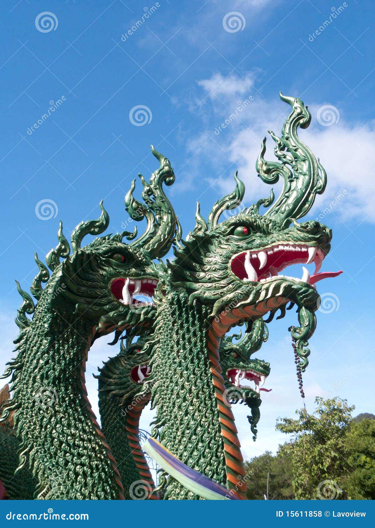 Serpent, Nagas Green stock photo. Image of sculpture - 15611858