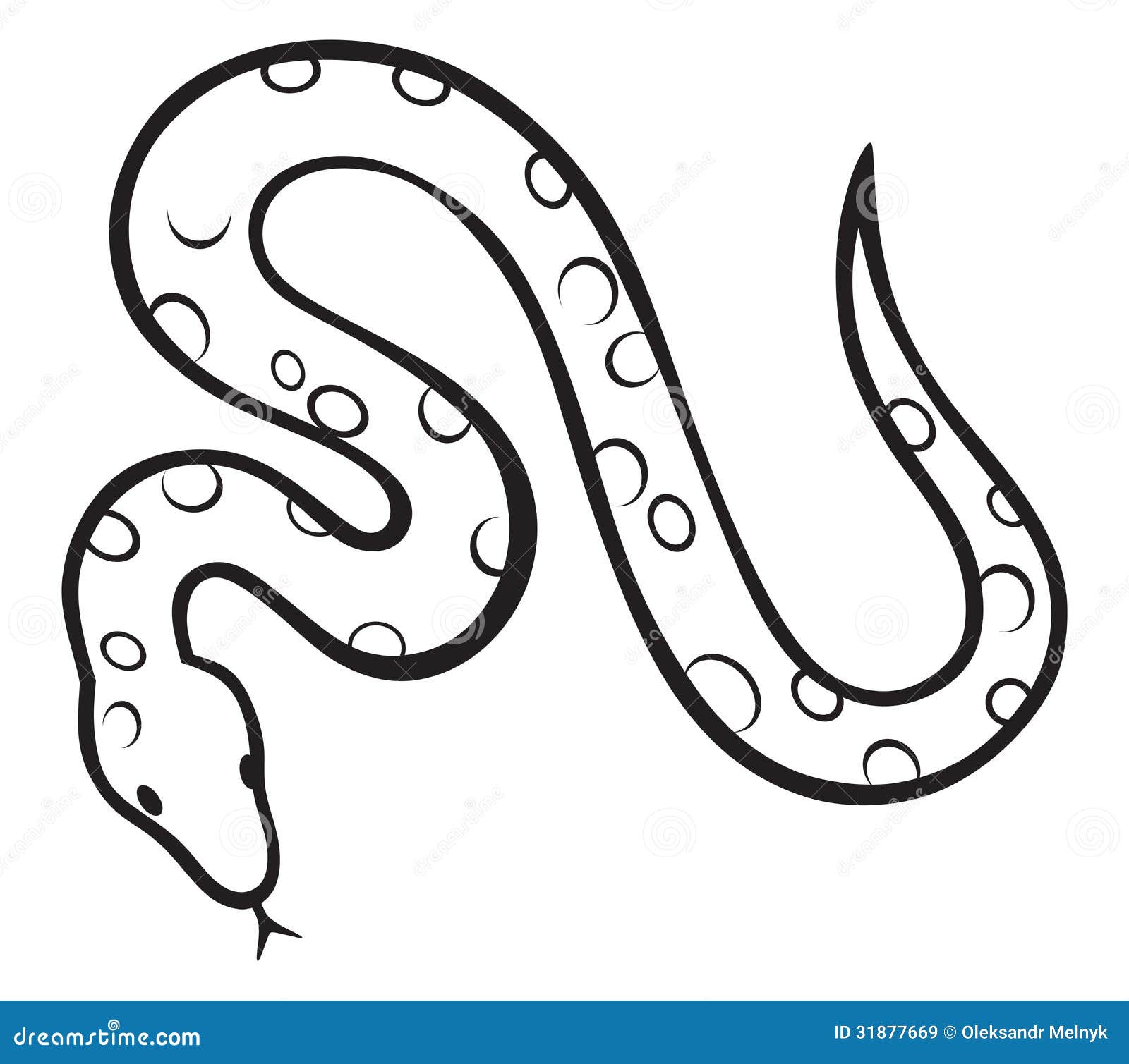 Serpent noir illustration de vecteur. Illustration du artistique - 31877669