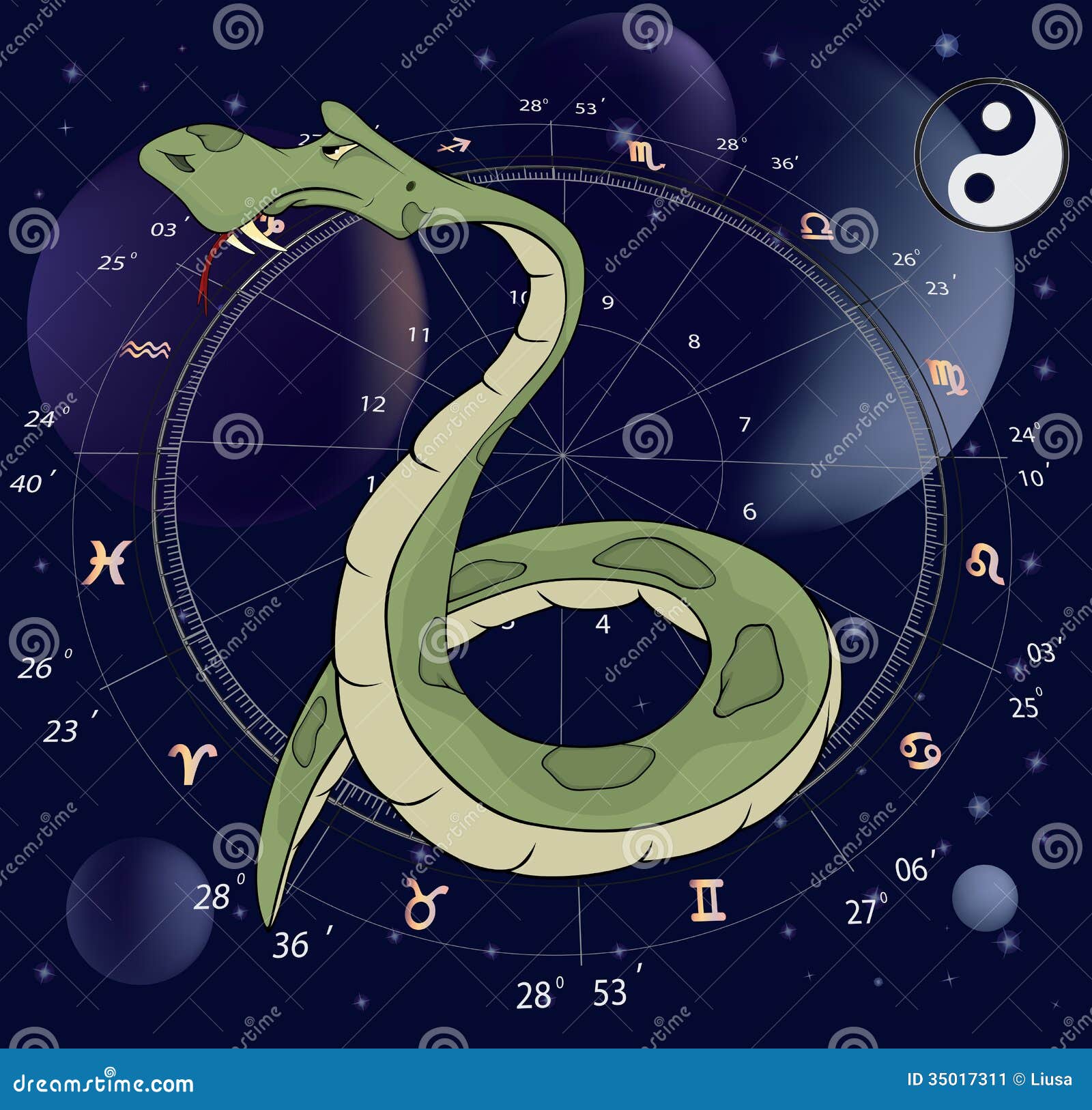 Serpent. Signe D'animal D'horoscope Illustration de Vecteur ...
