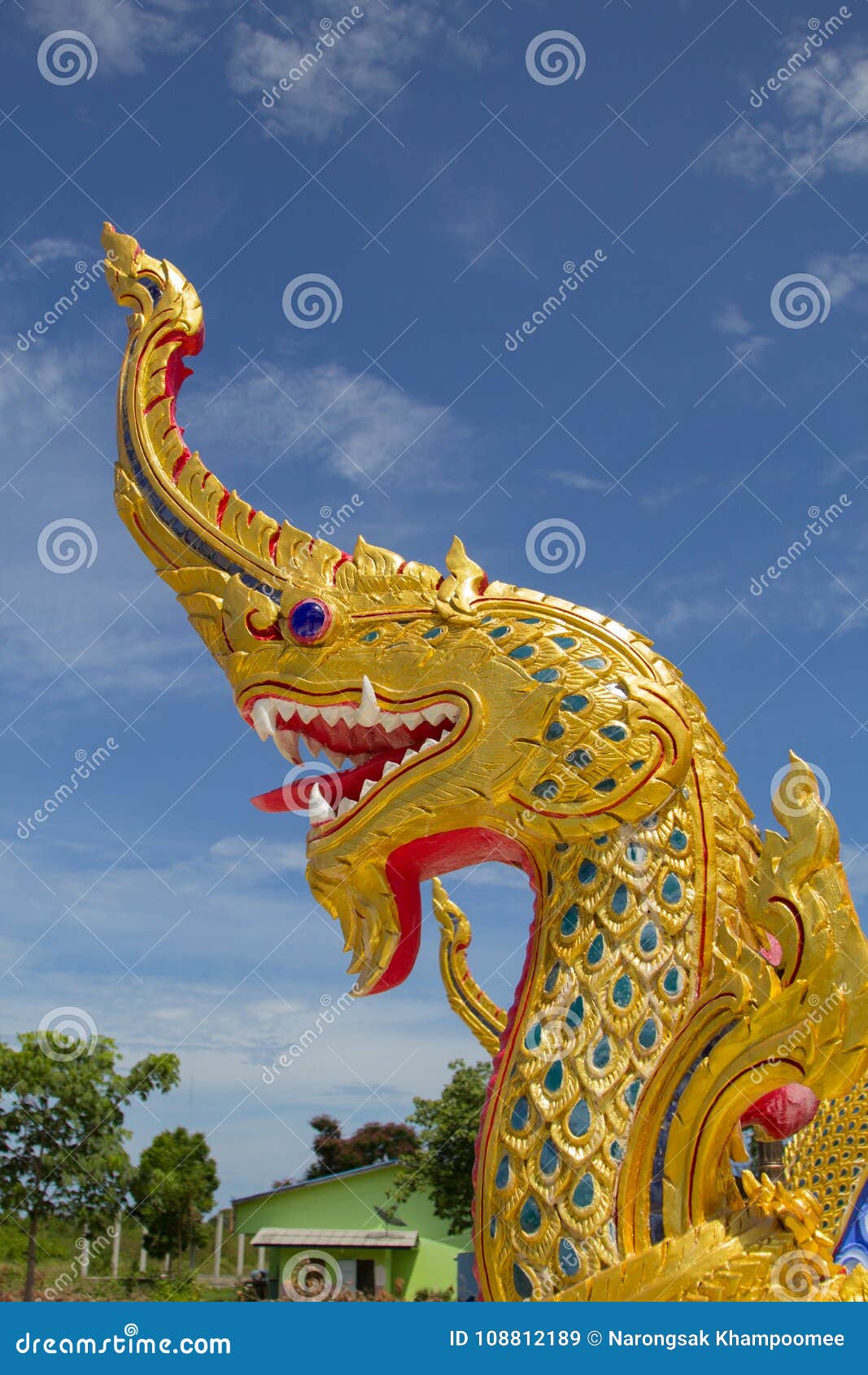 The Serpent is on Sky Background and Belief of the Ancient Creatures ...