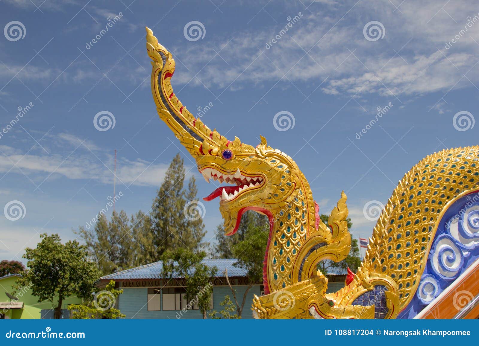 The Serpent is on Sky Background and Belief of the Ancient Creatures ...