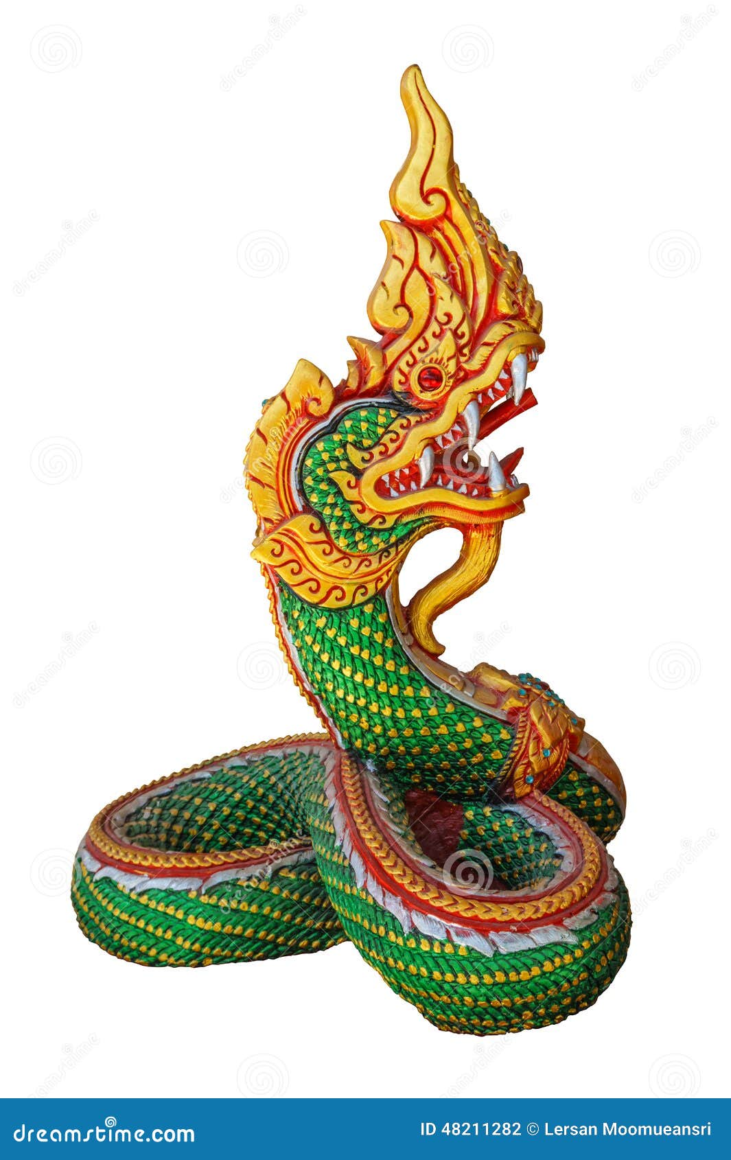 Serpent Statue At Wat Pratartlumpangluang,Lumpang Thailand Stock Image ...