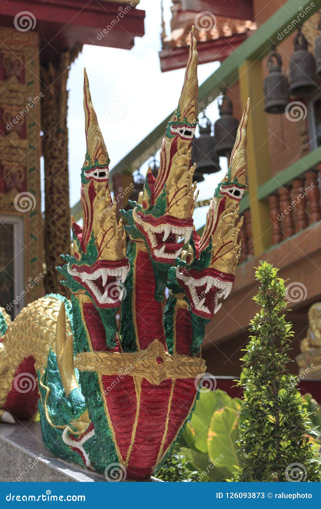 Serpent Statue Set in the Temple. Stock Image - Image of symbol, asia ...
