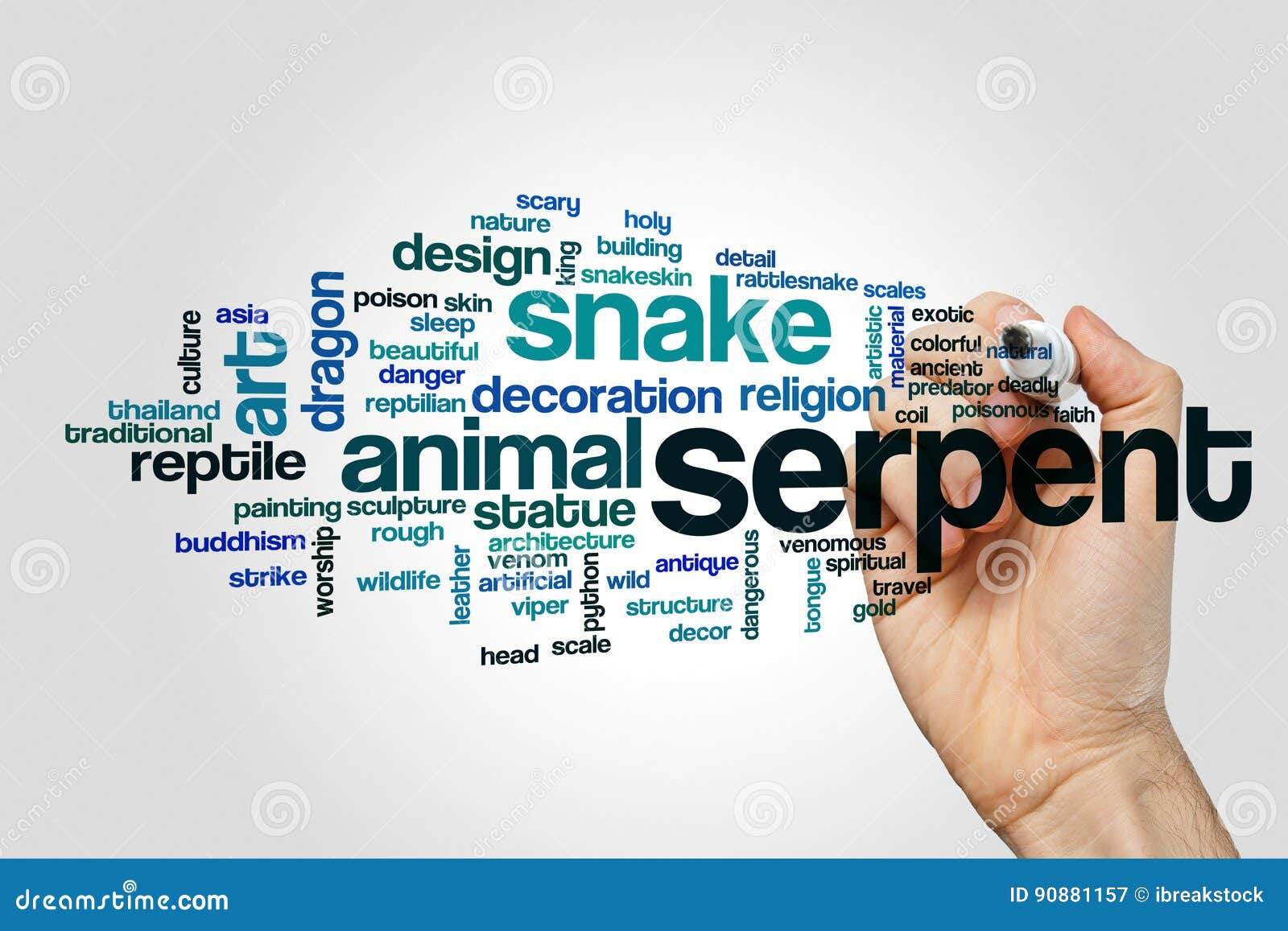 Serpent word cloud stock image. Image of faith, decoration - 90881157