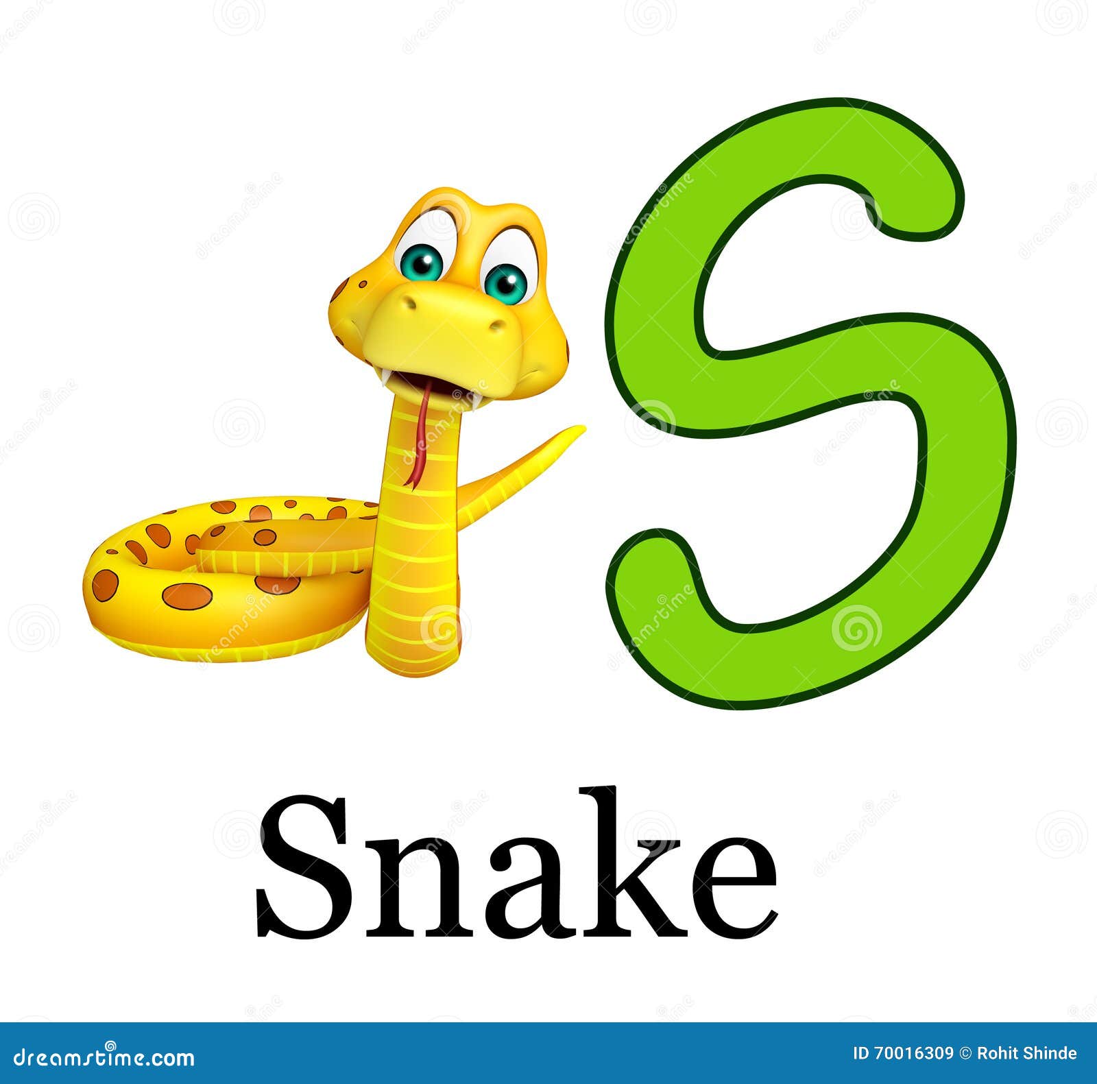 Serpente con l'alfabeto illustrazione di stock. Illustrazione di sfondo ...