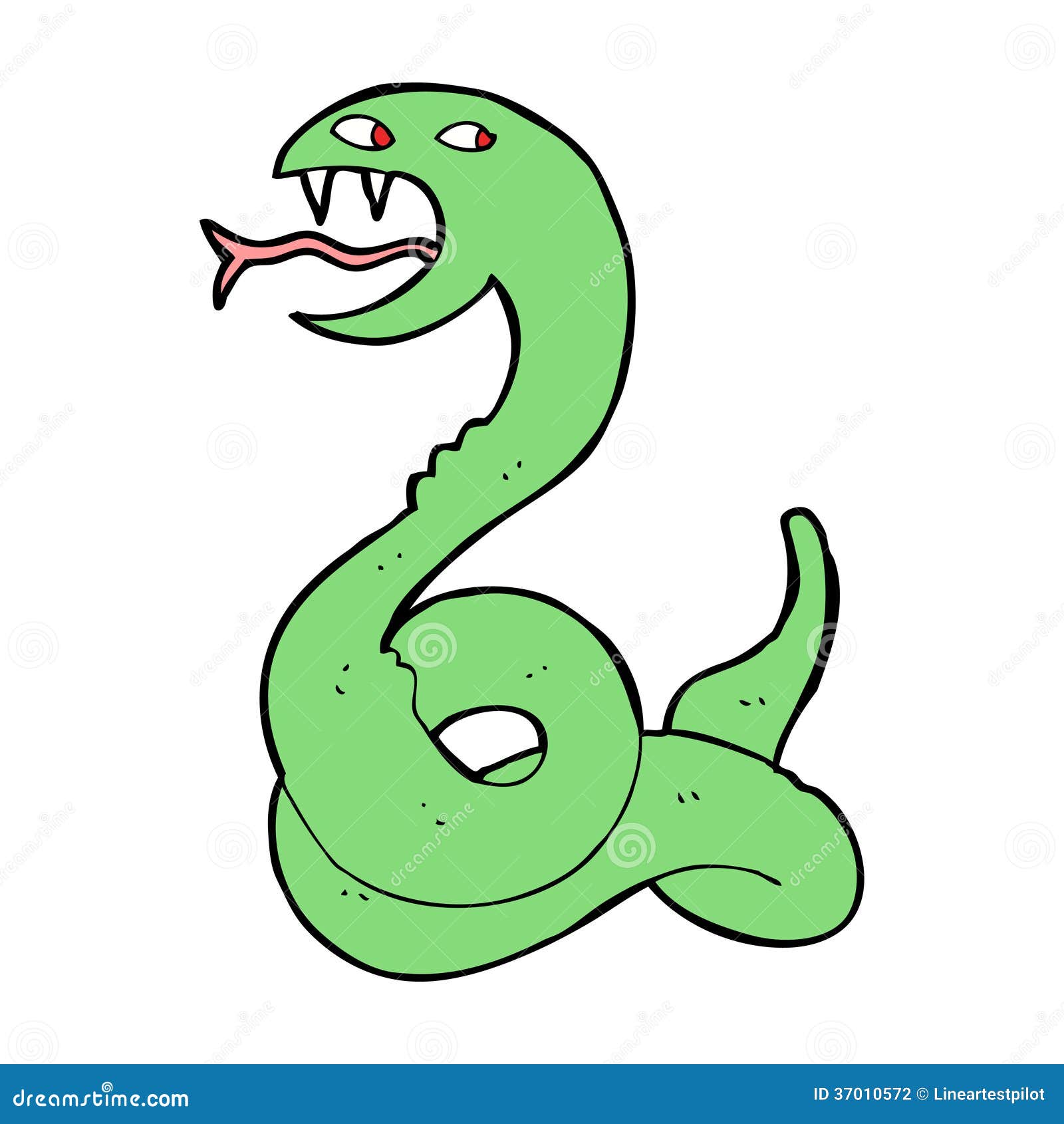 Serpente De Silvo Dos Desenhos Animados Ilustração do Vetor ...