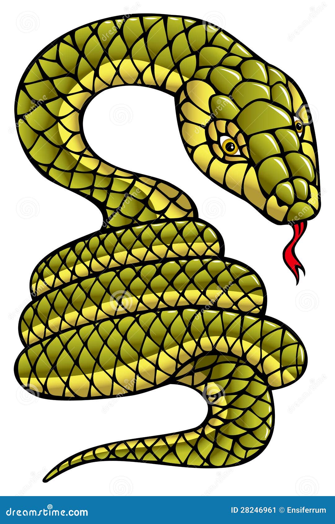 Serpente, Simbolo Dell'anno Venturo Illustrazione Vettoriale ...