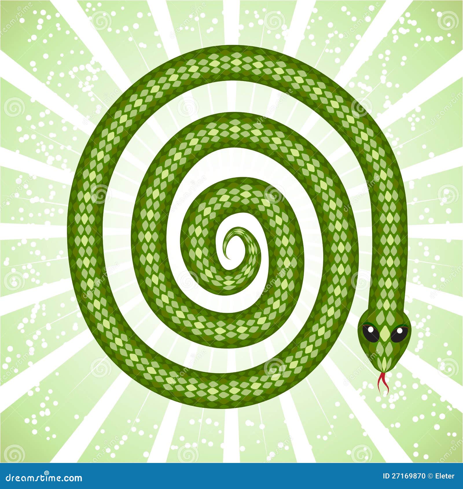 Serpente Sveglio (un Simbolo Di 2013 Anni) Illustrazione Vettoriale ...