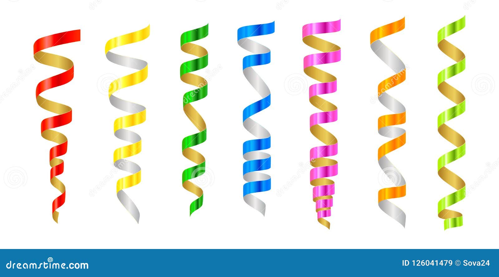 Serpentina colorida ilustración del vector. Ilustración de rizado ...