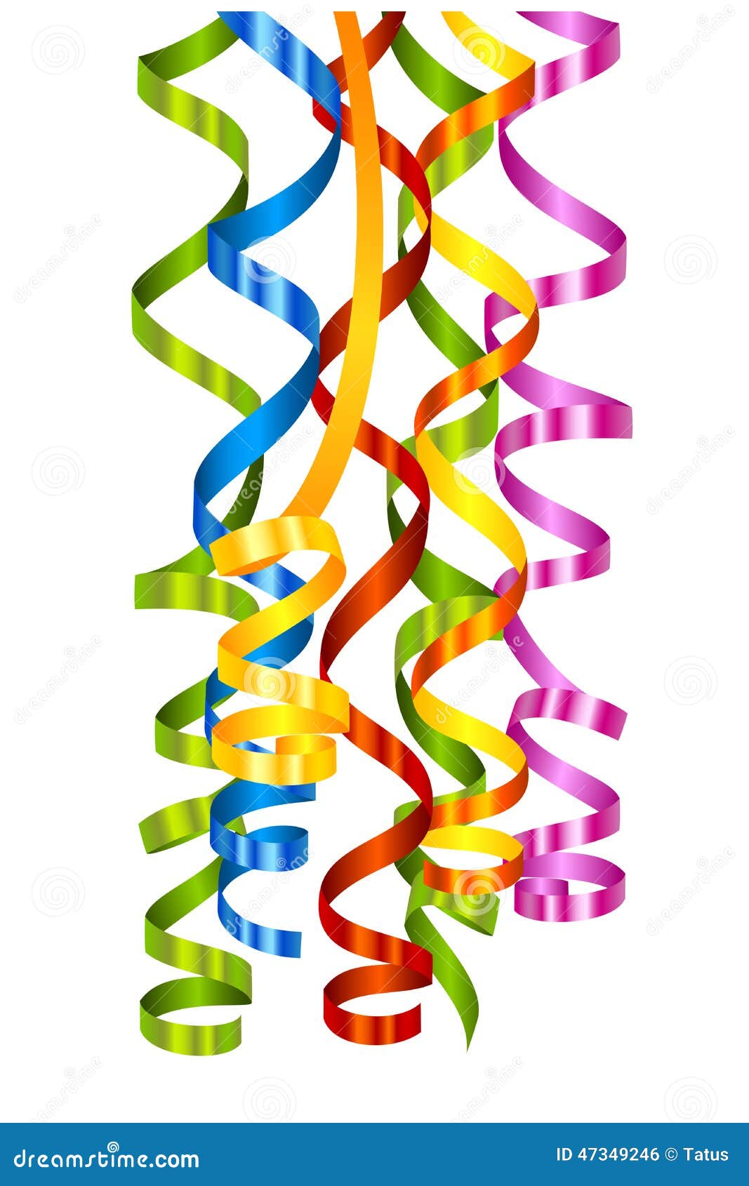 Serpentina colorida ilustración del vector. Ilustración de papel - 47349246