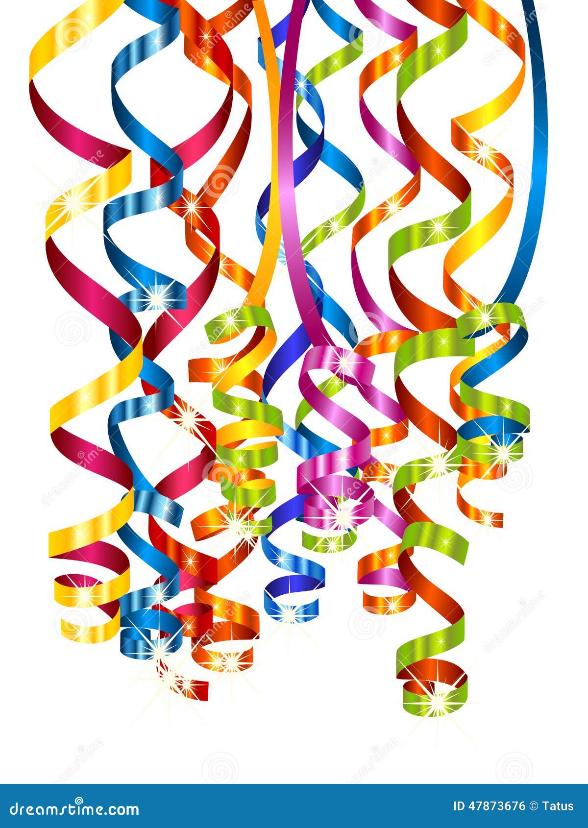 Serpentina colorida ilustración del vector. Ilustración de nevadas ...