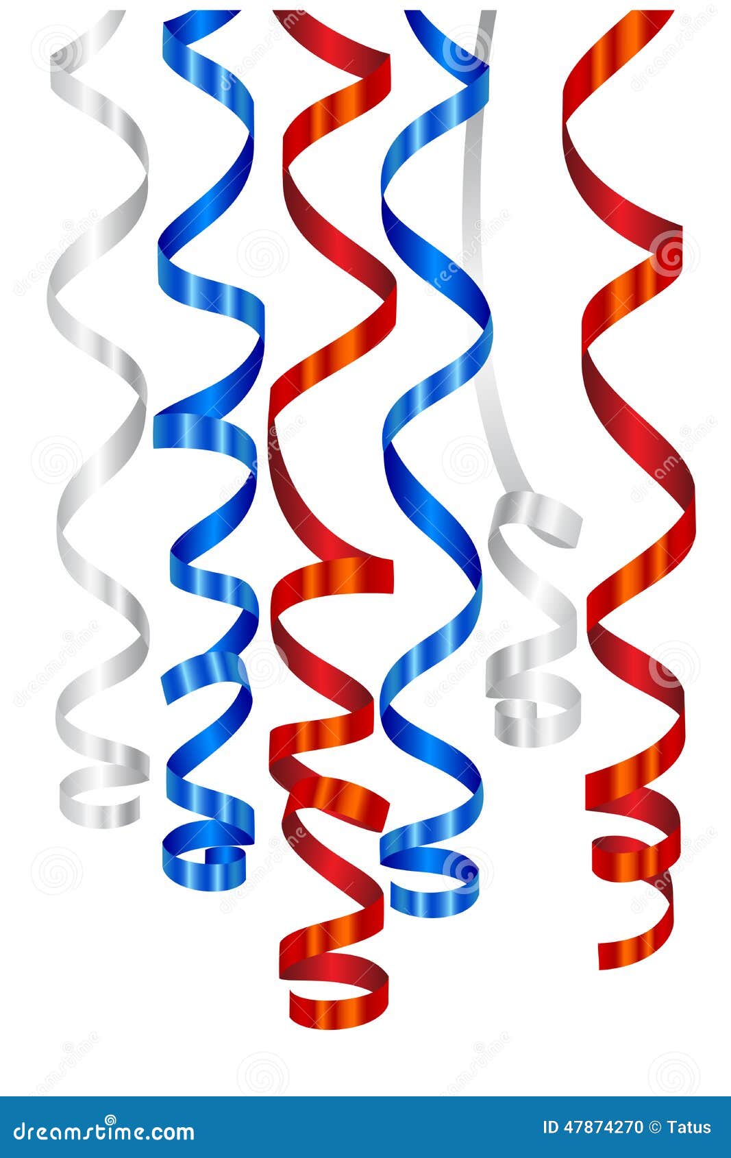 Serpentina En Blanco, Azul Y Rojo Ilustración del Vector - Ilustración ...