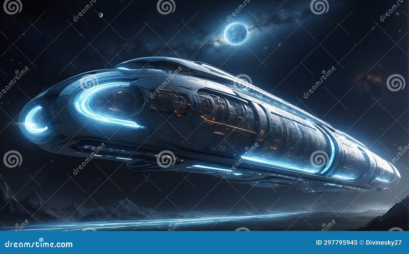 Serpentine Celestial Venture: a Cosmic Amalgamation. Ai Generated Stock ...