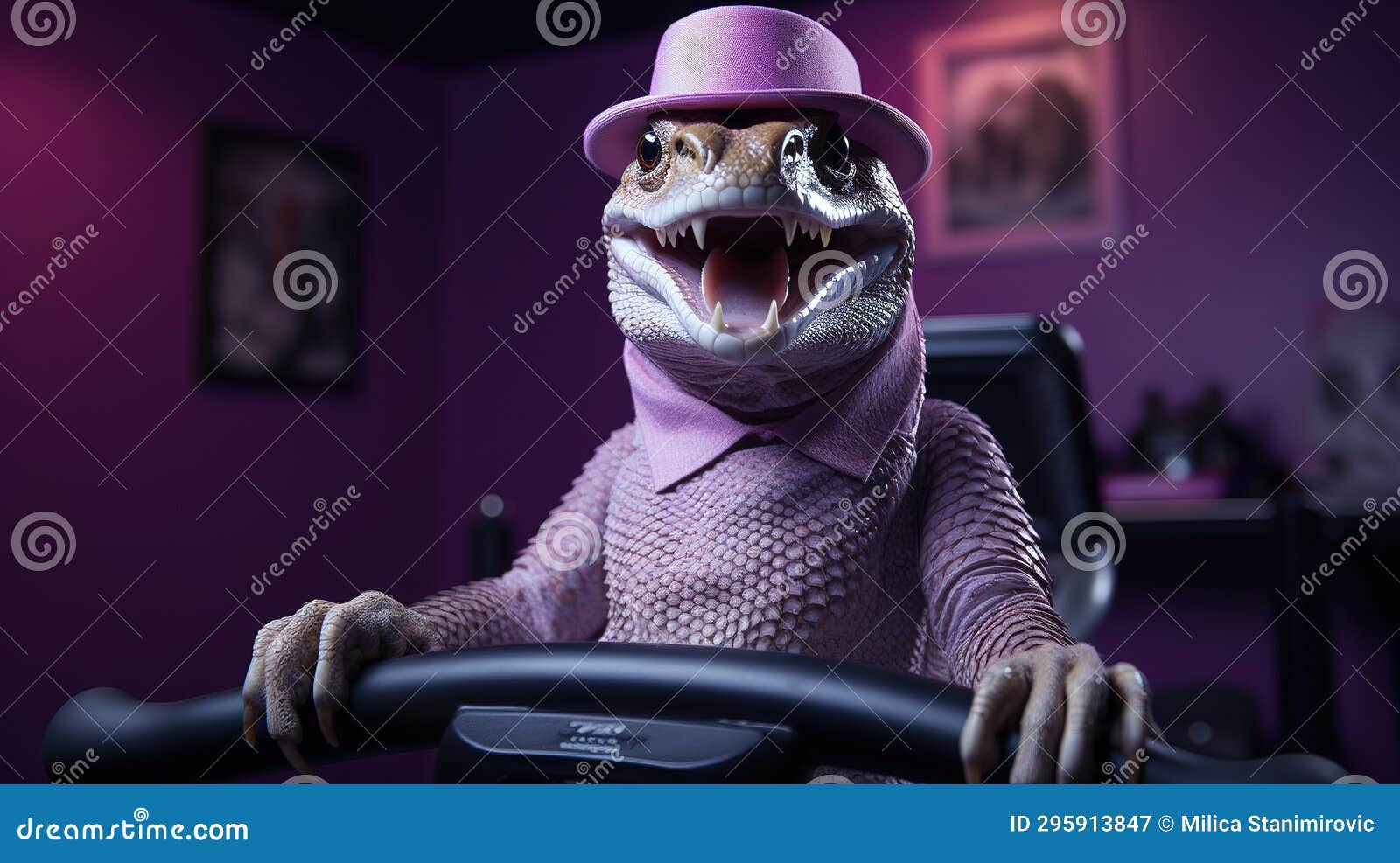 Serpentine Exercise: Snake Staying Active on a Tiny Bicycle Stock ...