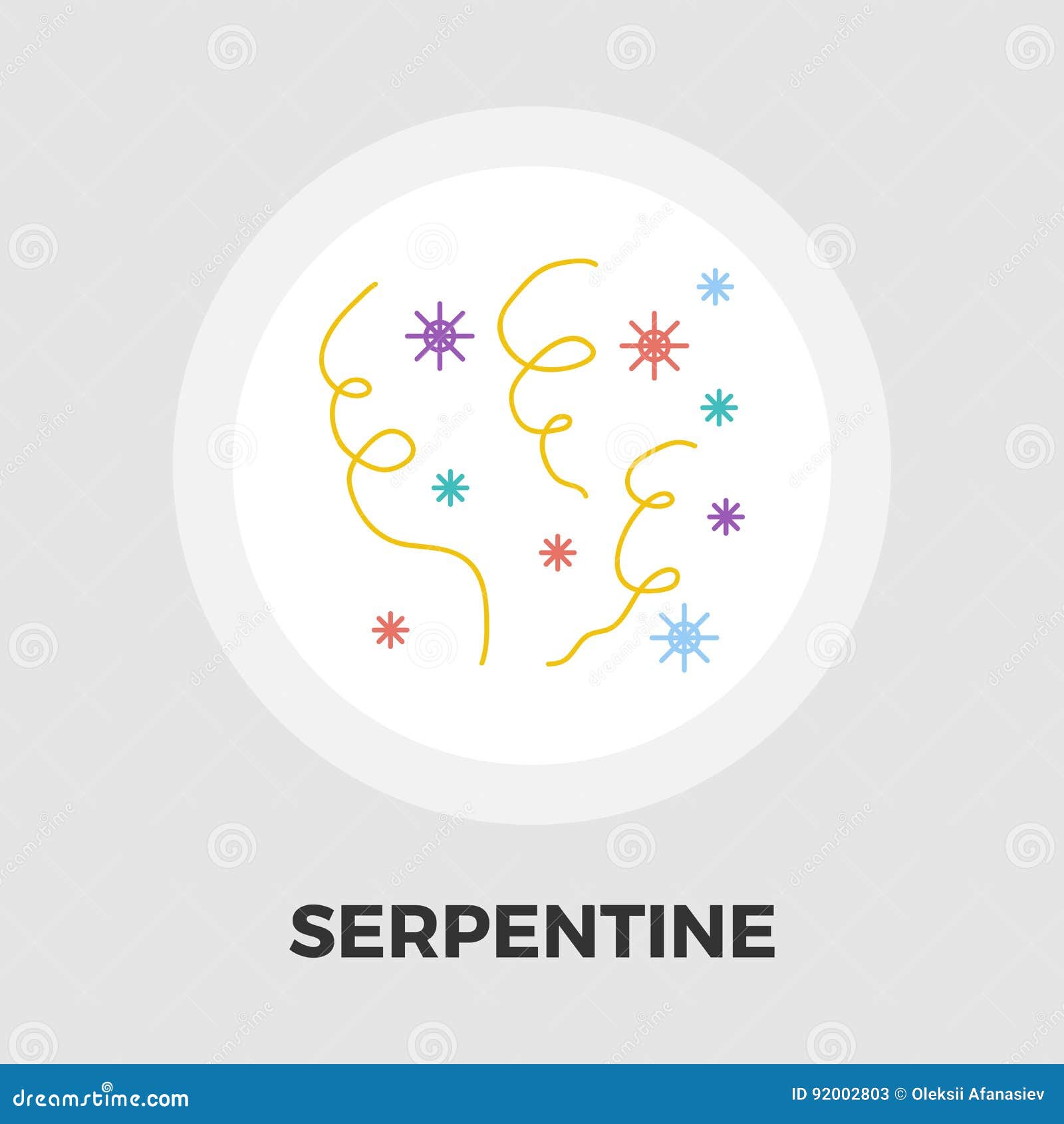 Serpentine icon flat stock vector. Illustration of abstract - 92002803