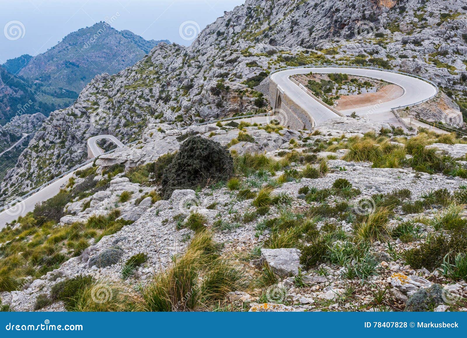 Serpentine Road Direction Sa Calobra, Majorca Stock Photo - Image of ...