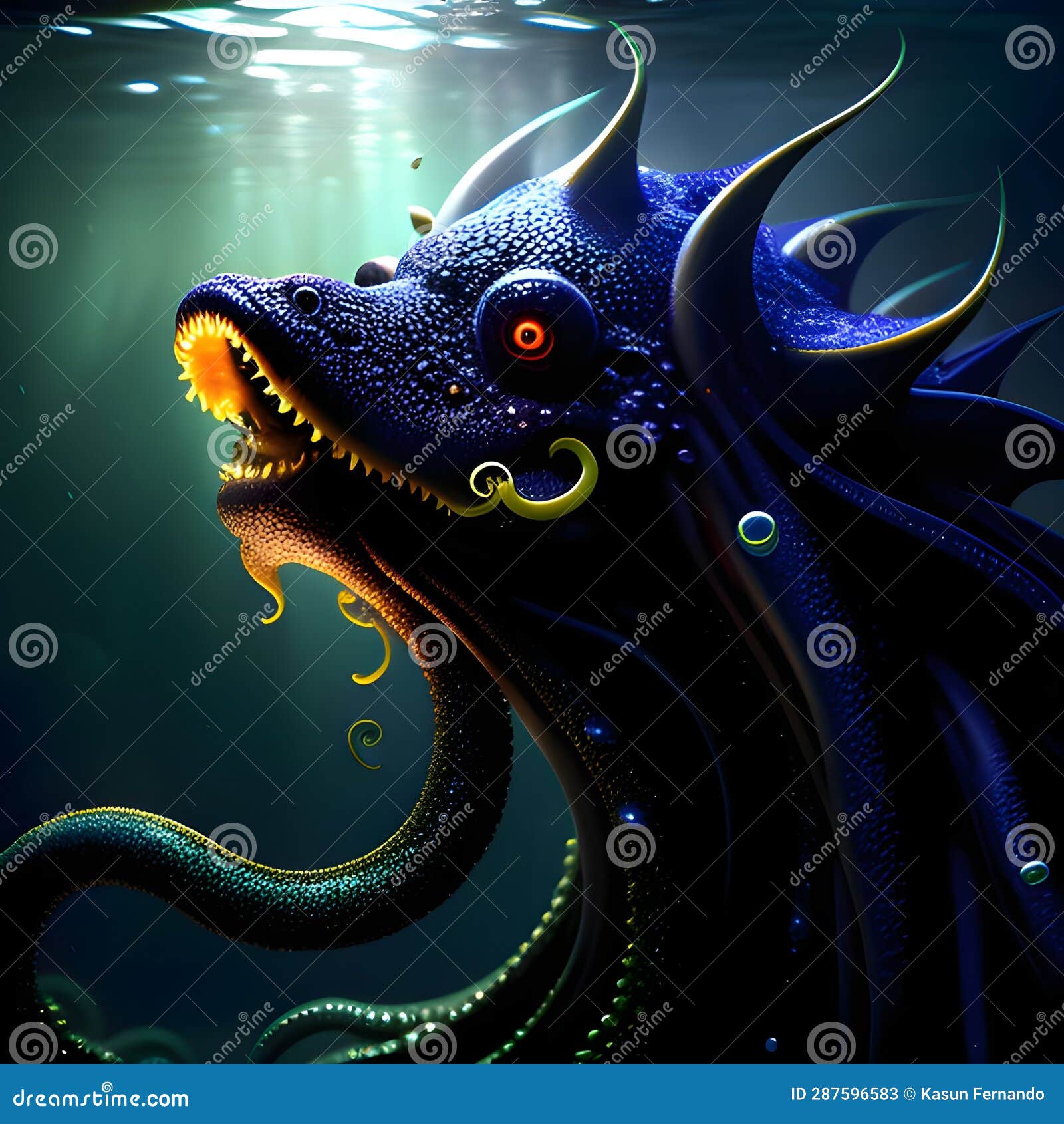 Serpents of the Deep: Exploring the Mysterious Tentacle Monster Stock ...