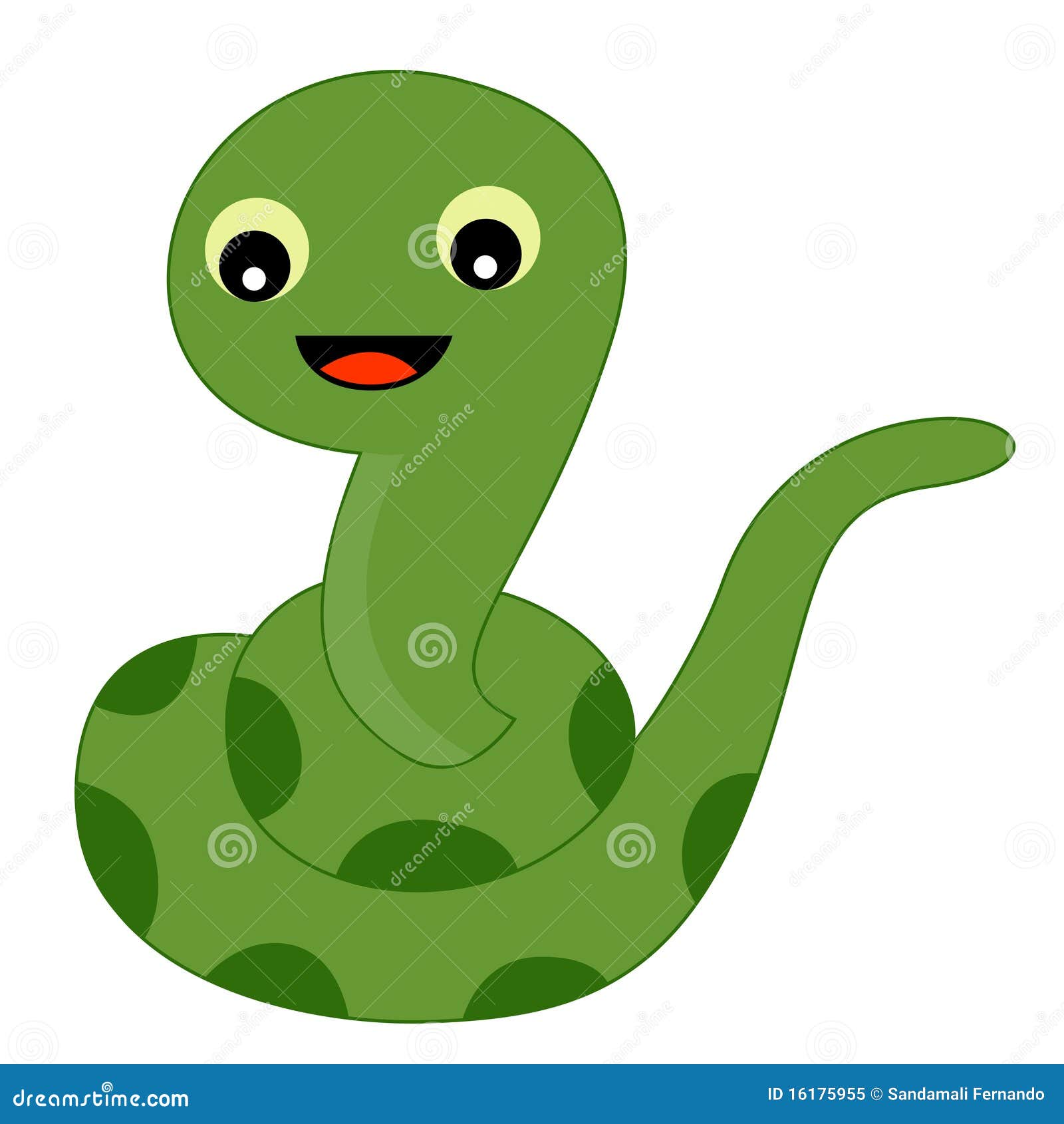 Serpiente ilustración del vector. Ilustración de infantil - 16175955