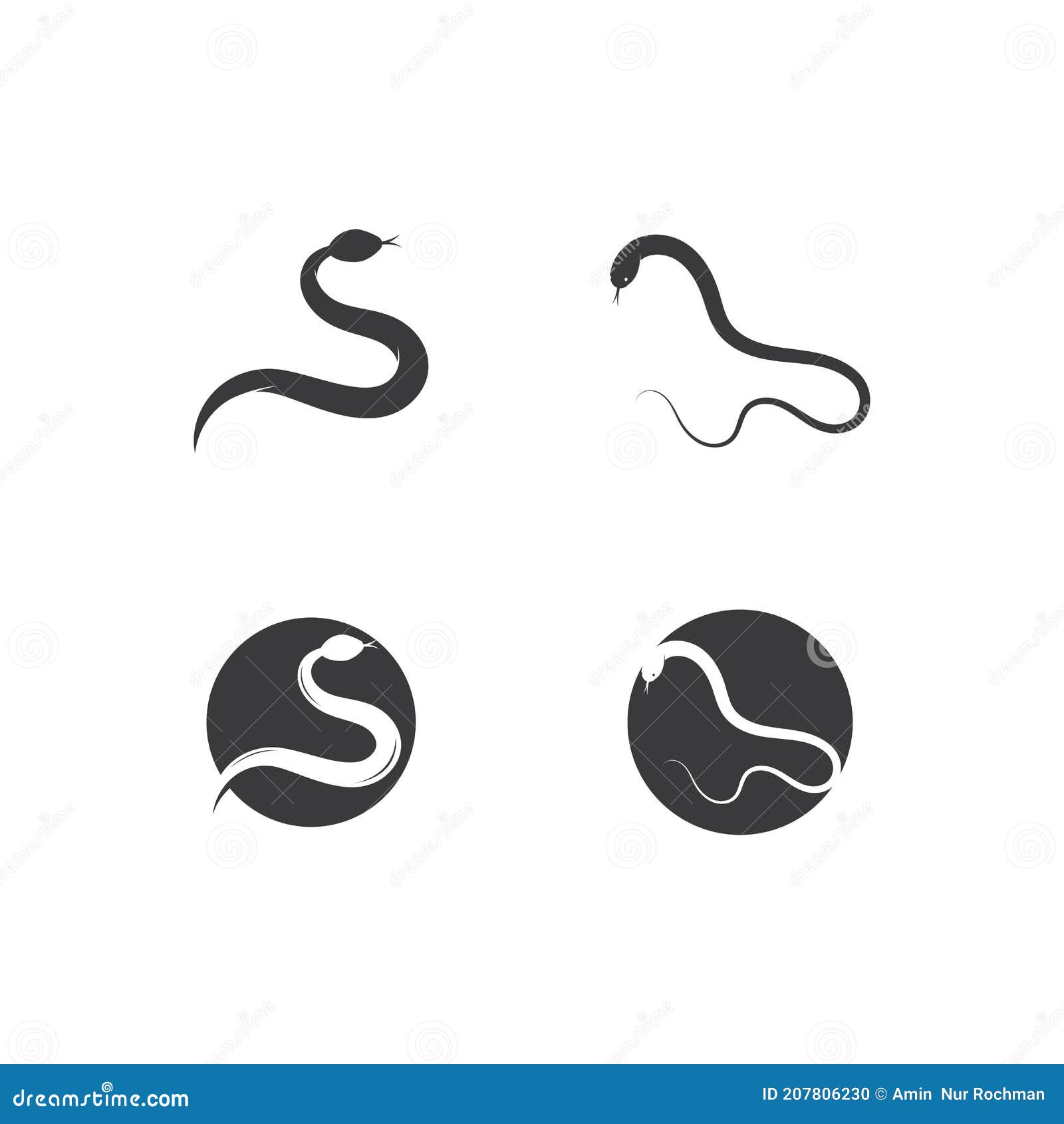 Serpiente Logo Vector Plantilla Ilustración del Vector - Ilustración de ...