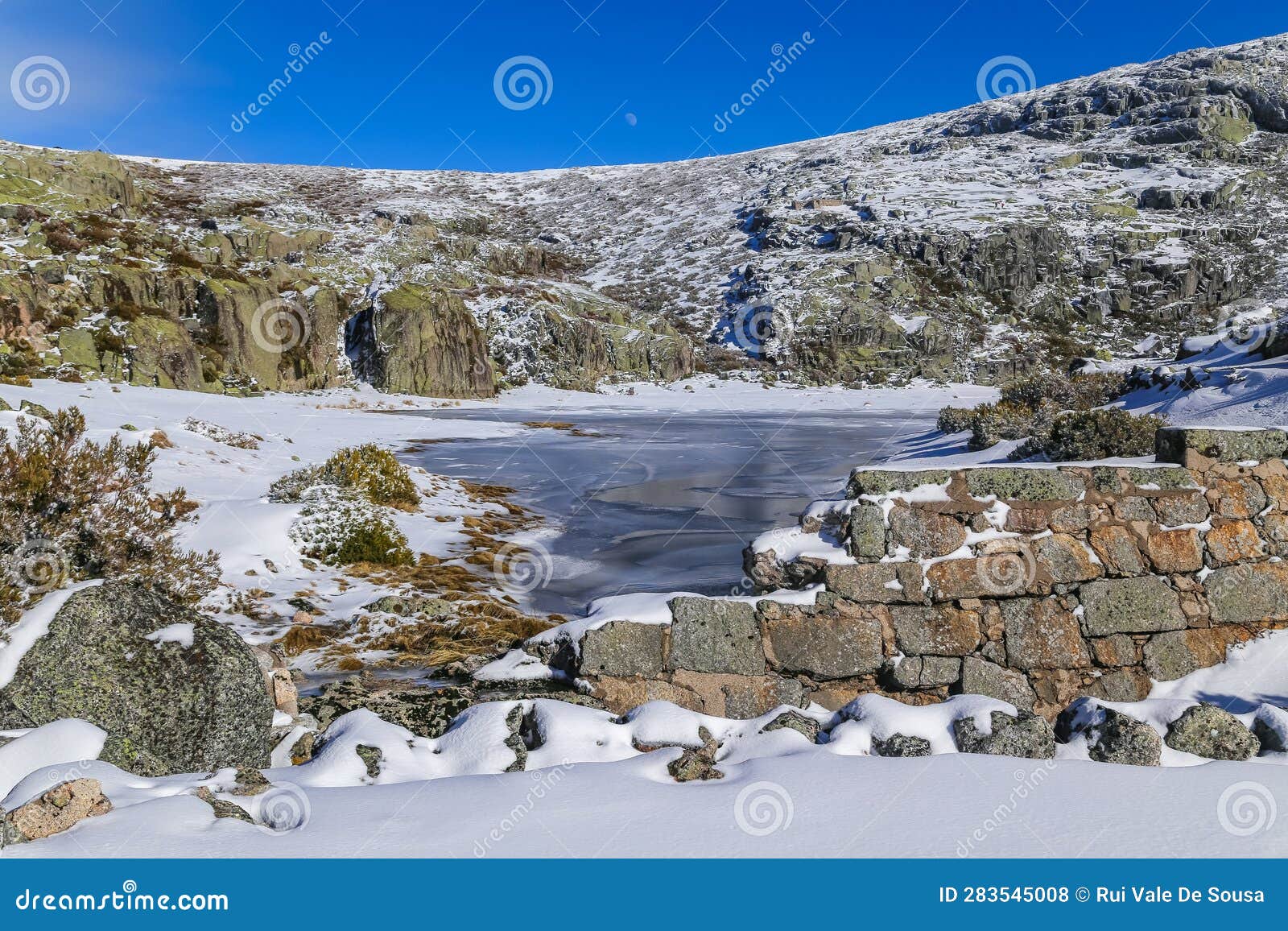 Serra da Estrela with snow stock photo. Image of winter - 283545008