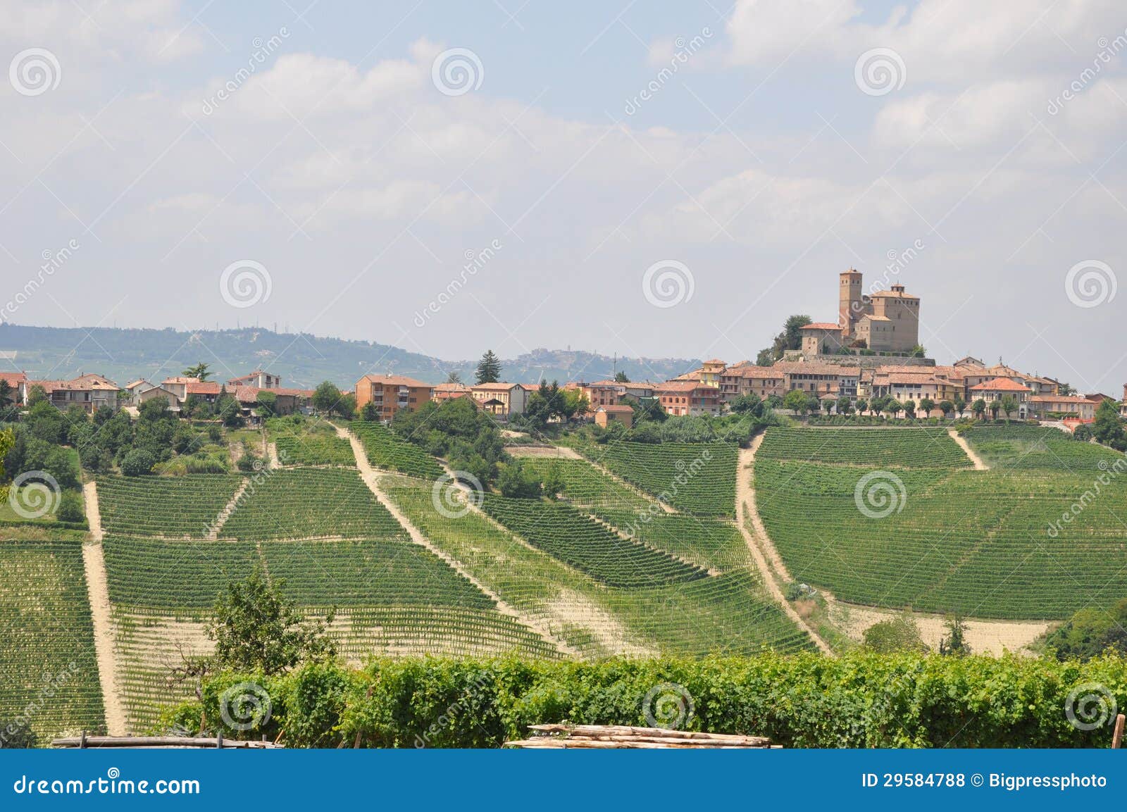 Serralunga Di Alba Barolo Vineyards Langhe Italy Stock Photo - Image of ...
