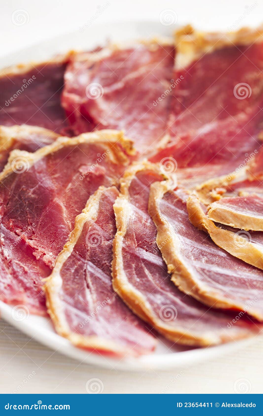 Serrano Ham stock image. Image of food, slice, meal, spanish - 23654411